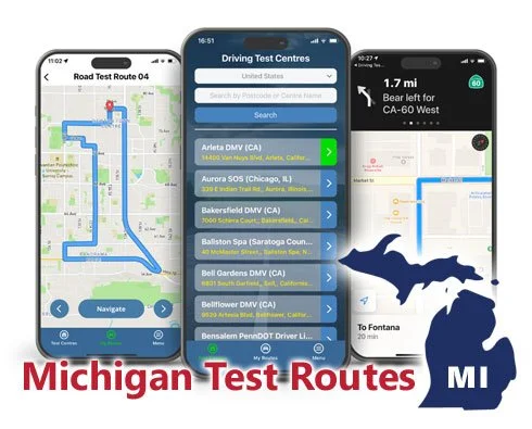 Michigan Driving Test Routes – Free SOS/DOS Road Test App