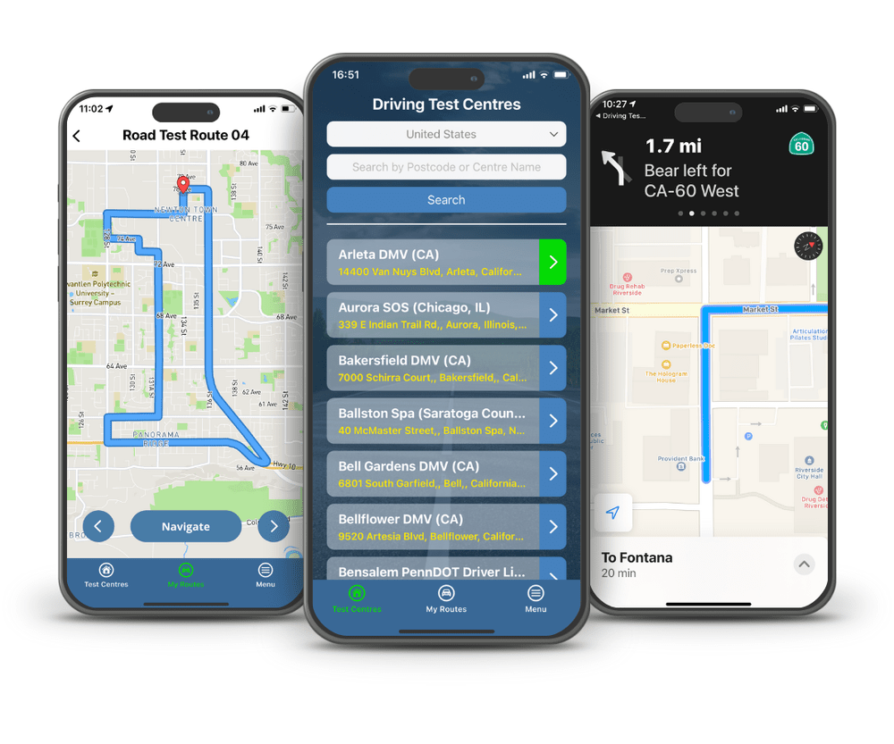 DMV Practical Driving Test Routes