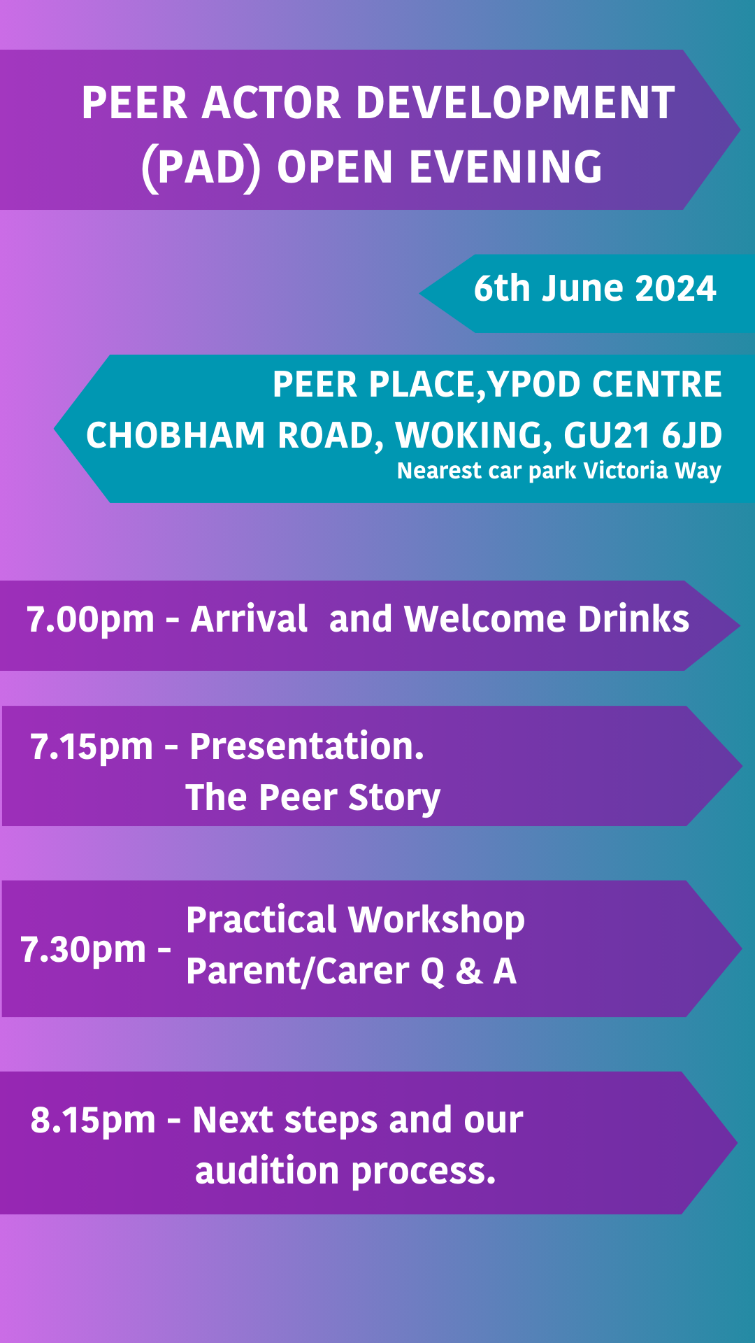 Peer Actor Development (PAD) Open evening — Peer Productions