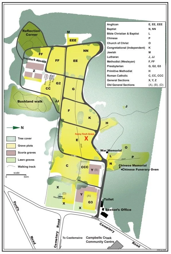 Fanny Finch — HISTORICAL CASTLEMAINE CEMETERY