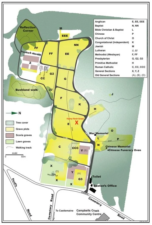 Fanny Finch — HISTORICAL CASTLEMAINE CEMETERY