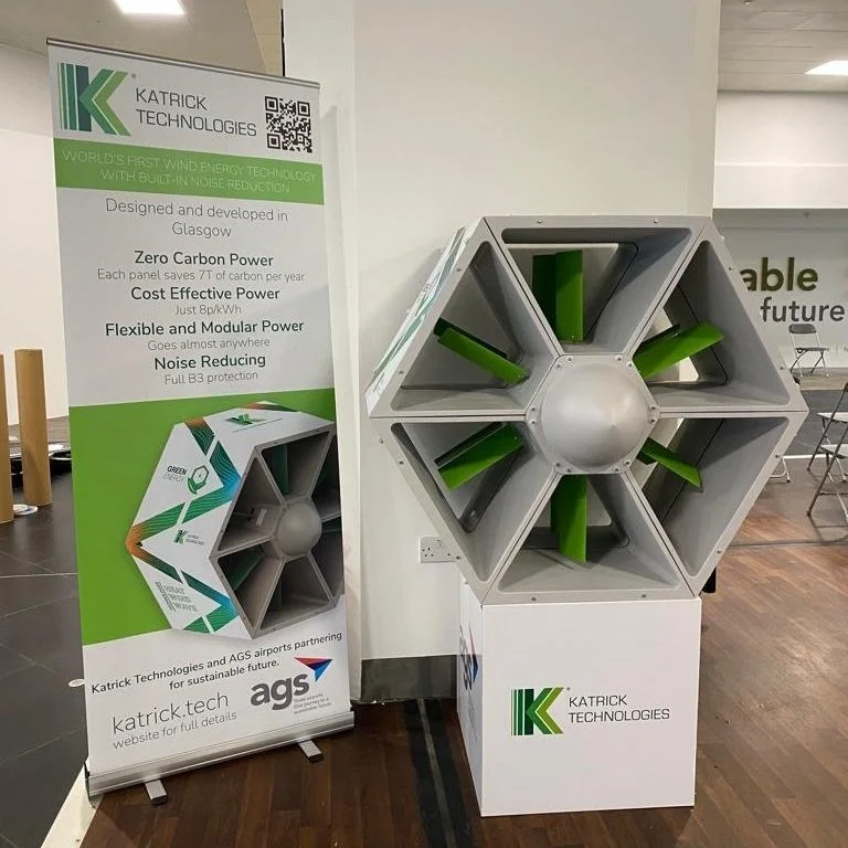 Glasgow Airport | COP26 | Display | Wind Energy — Katrick Technologies