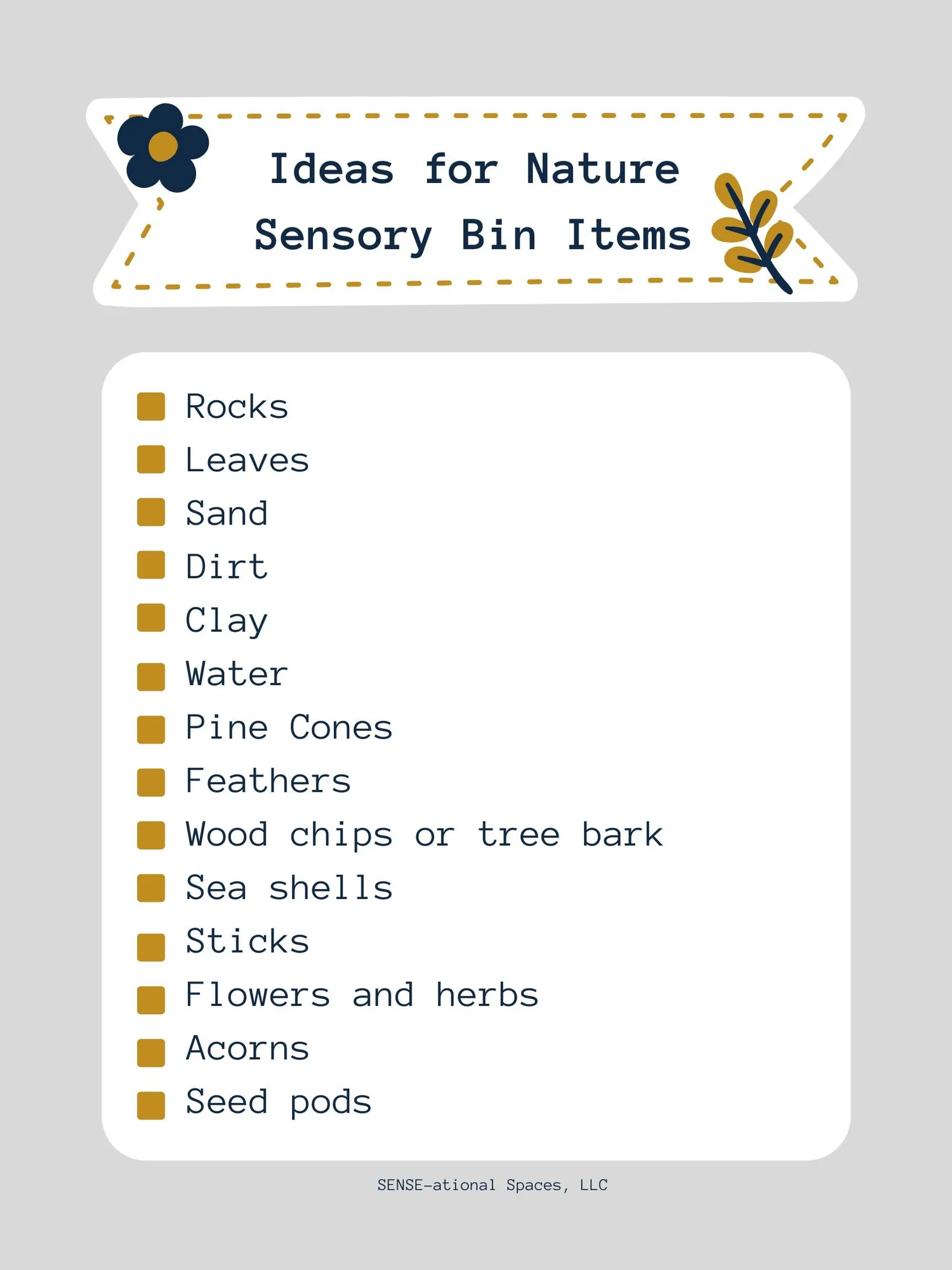 How To Create a Nature Sensory Bin — SENSE-ational Spaces