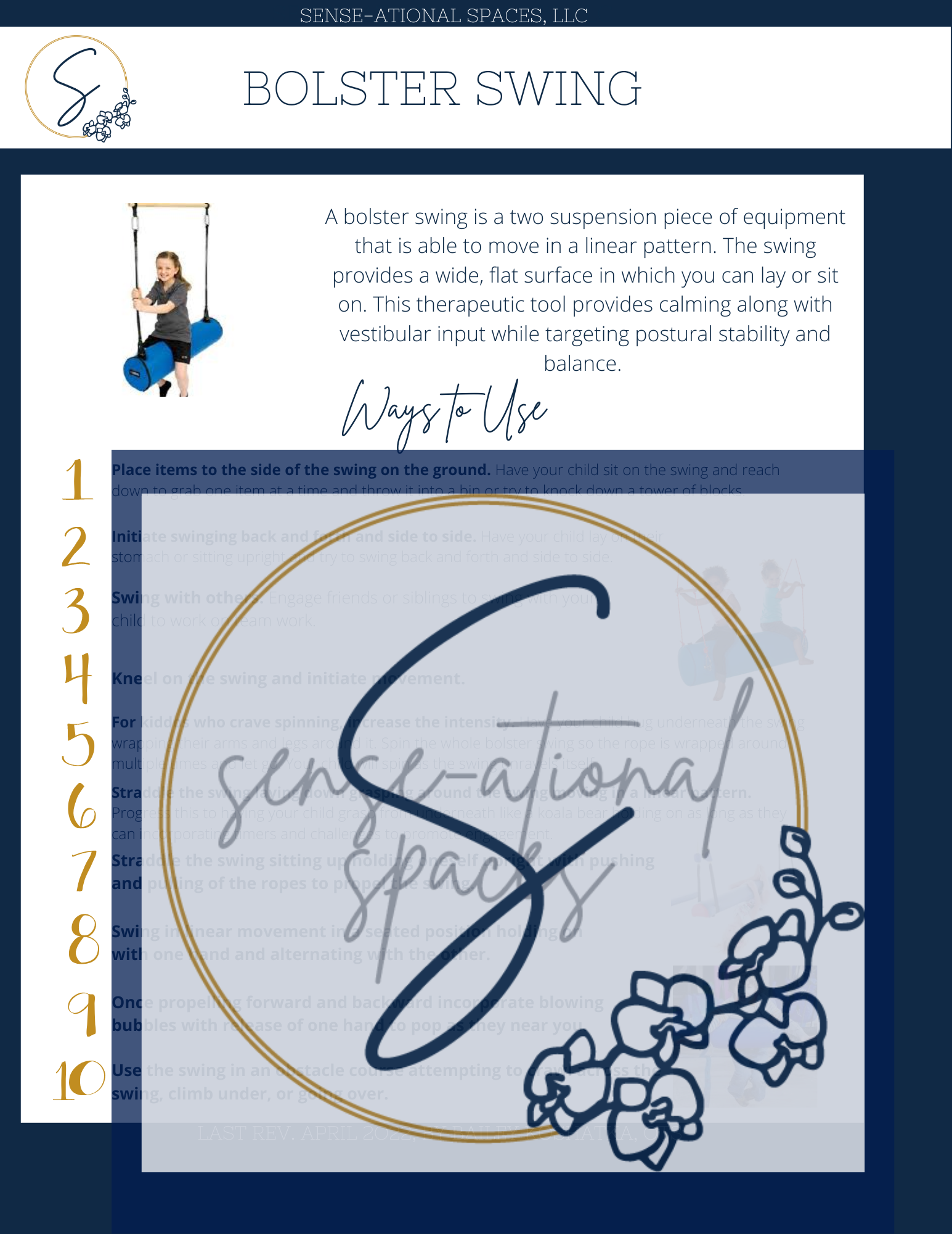 Bolster Swing — SENSE-ational Spaces