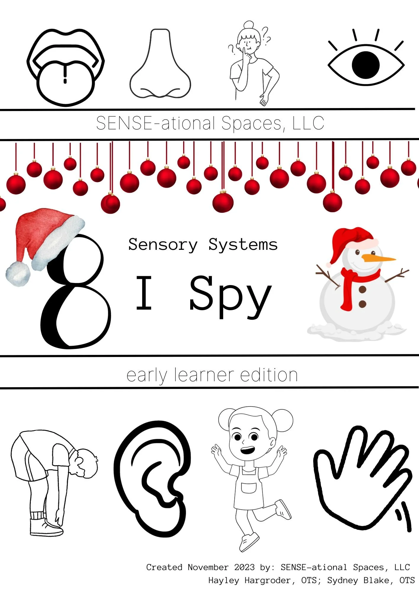 Sensory Systems Holiday I Spy - Early Learner Edition — SENSE-ational ...