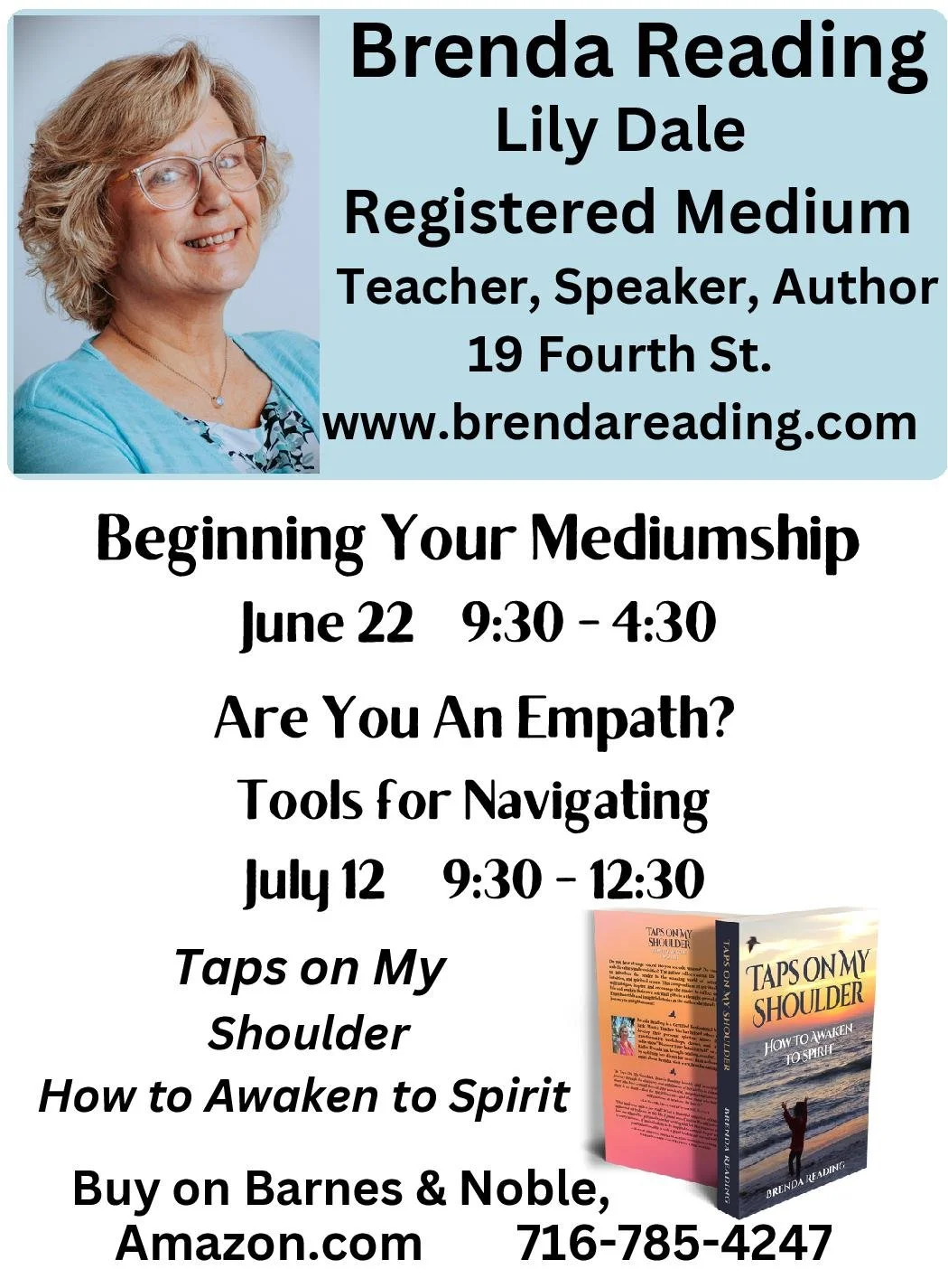 Classes & Events — Brenda Reading