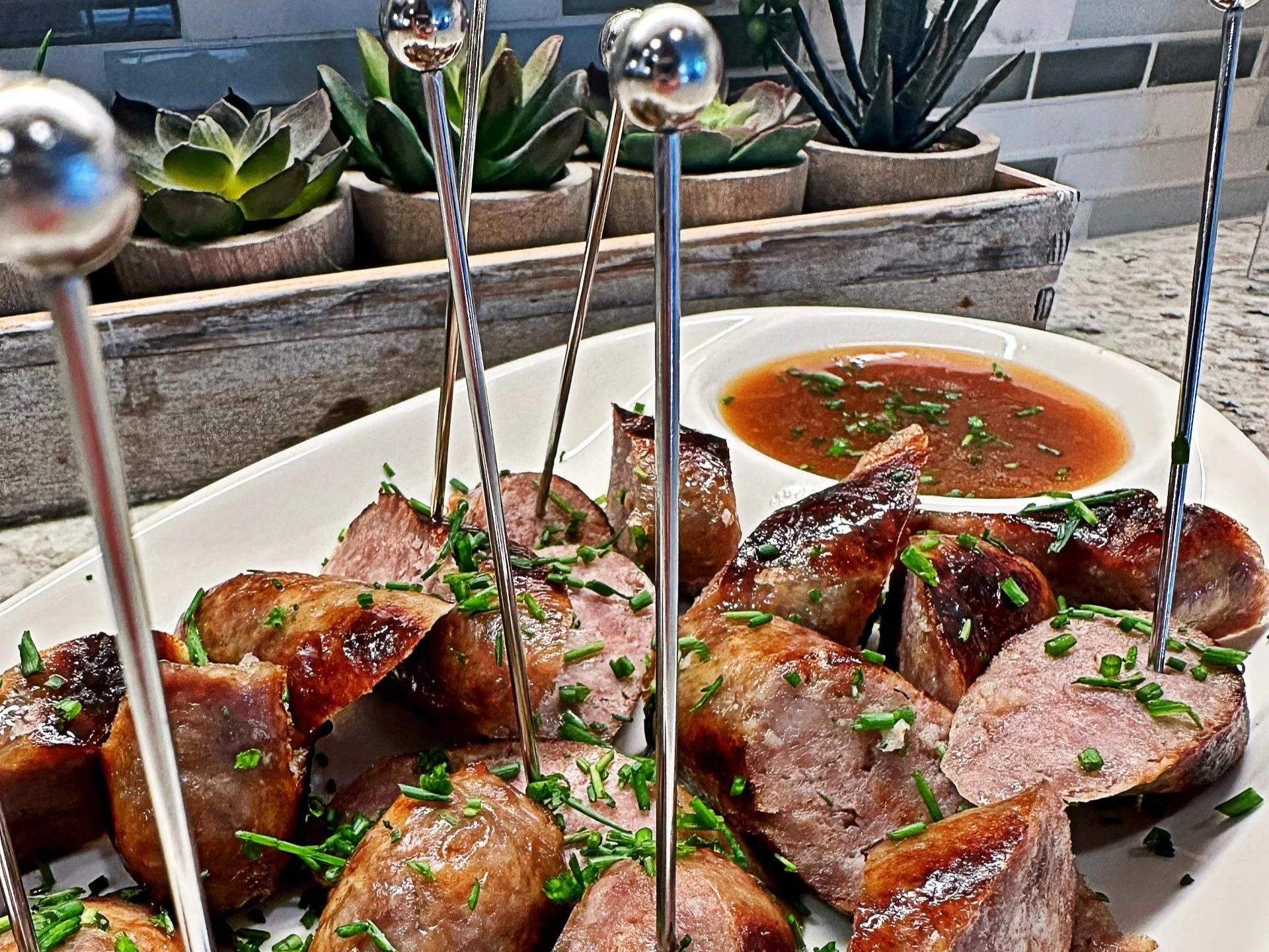 Beer Brat Bites — Dink Cuisine