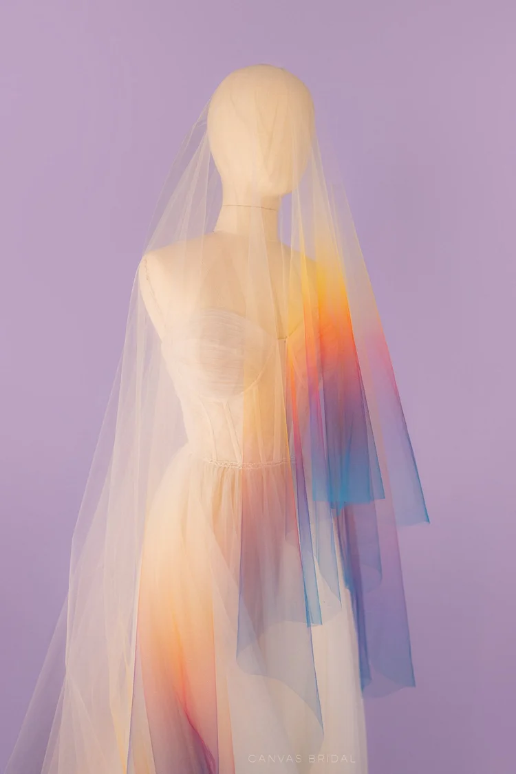 Colorful Custom Veils - Hand-Painted - Unique - Custom Veils - Wedding ...