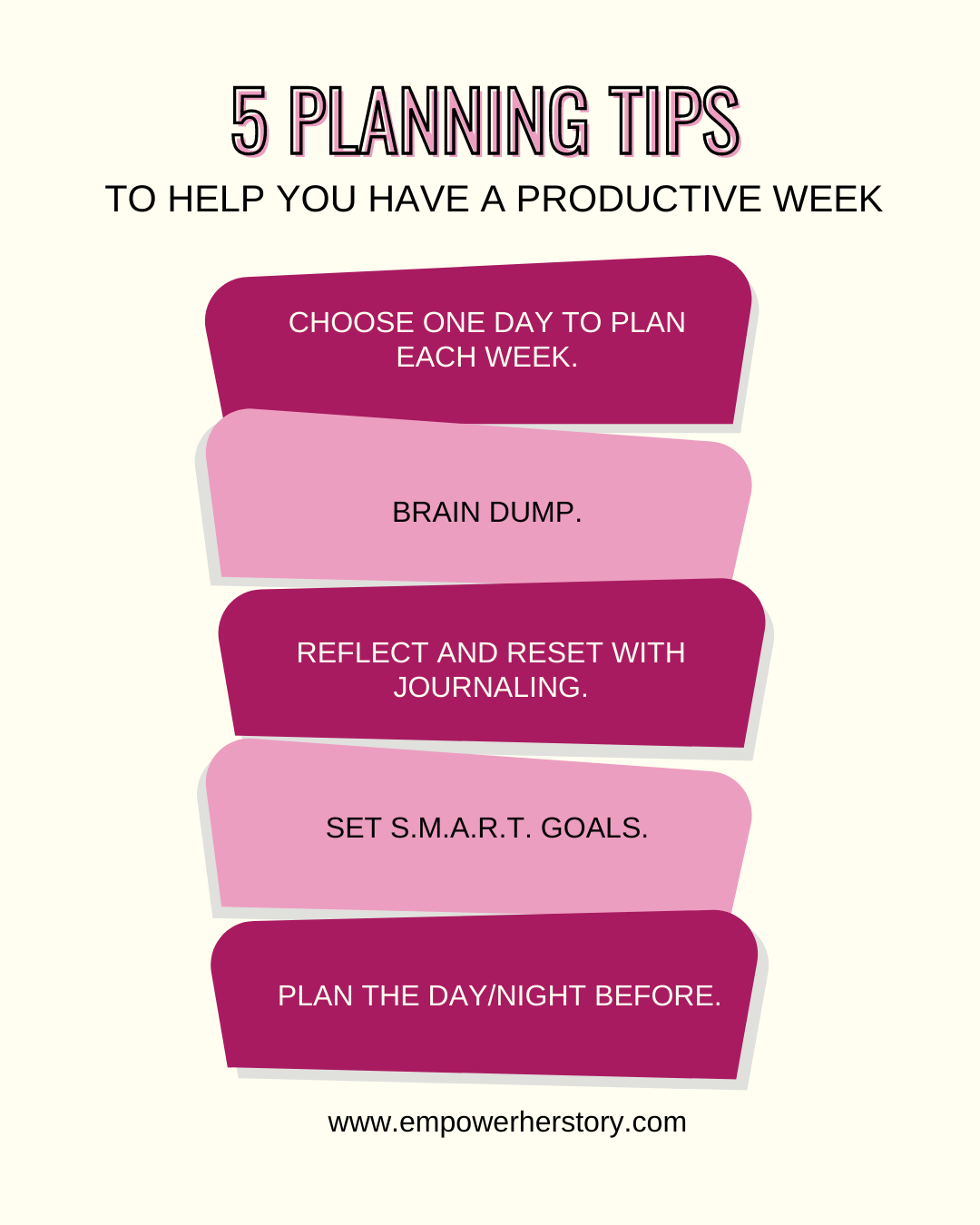 5 Planning Tips to Help You Have a Productive Week — Empower Her Story