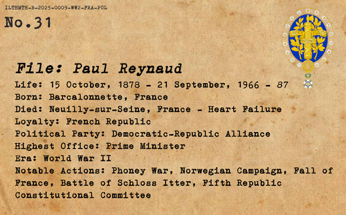 Paul Reynaud — I Like to Hear Myself Talk History