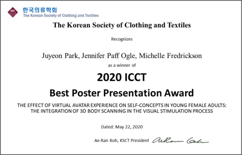 Best Poster Presentation Award at the 2020 ICCT — SNU WEAR Lab 서울대학교 ...