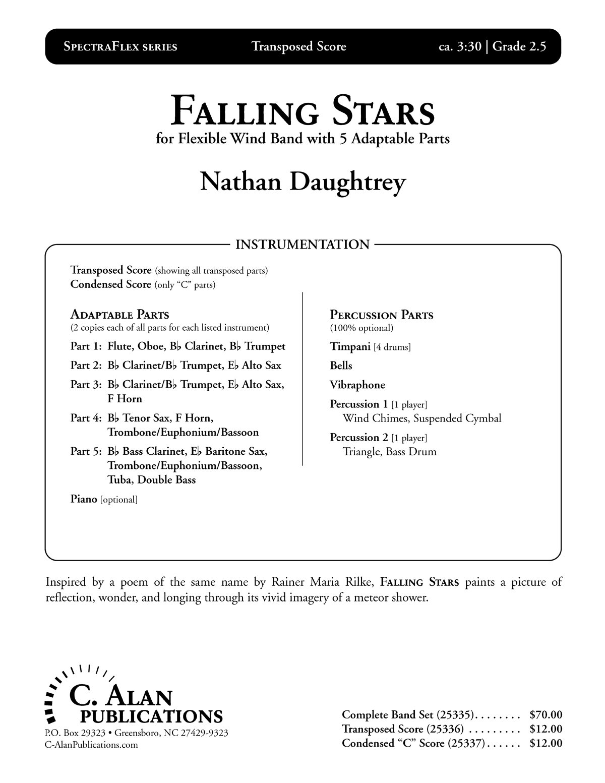 Falling Stars (band gr. 2.5) - Nathan Daughtrey — nathan daughtrey