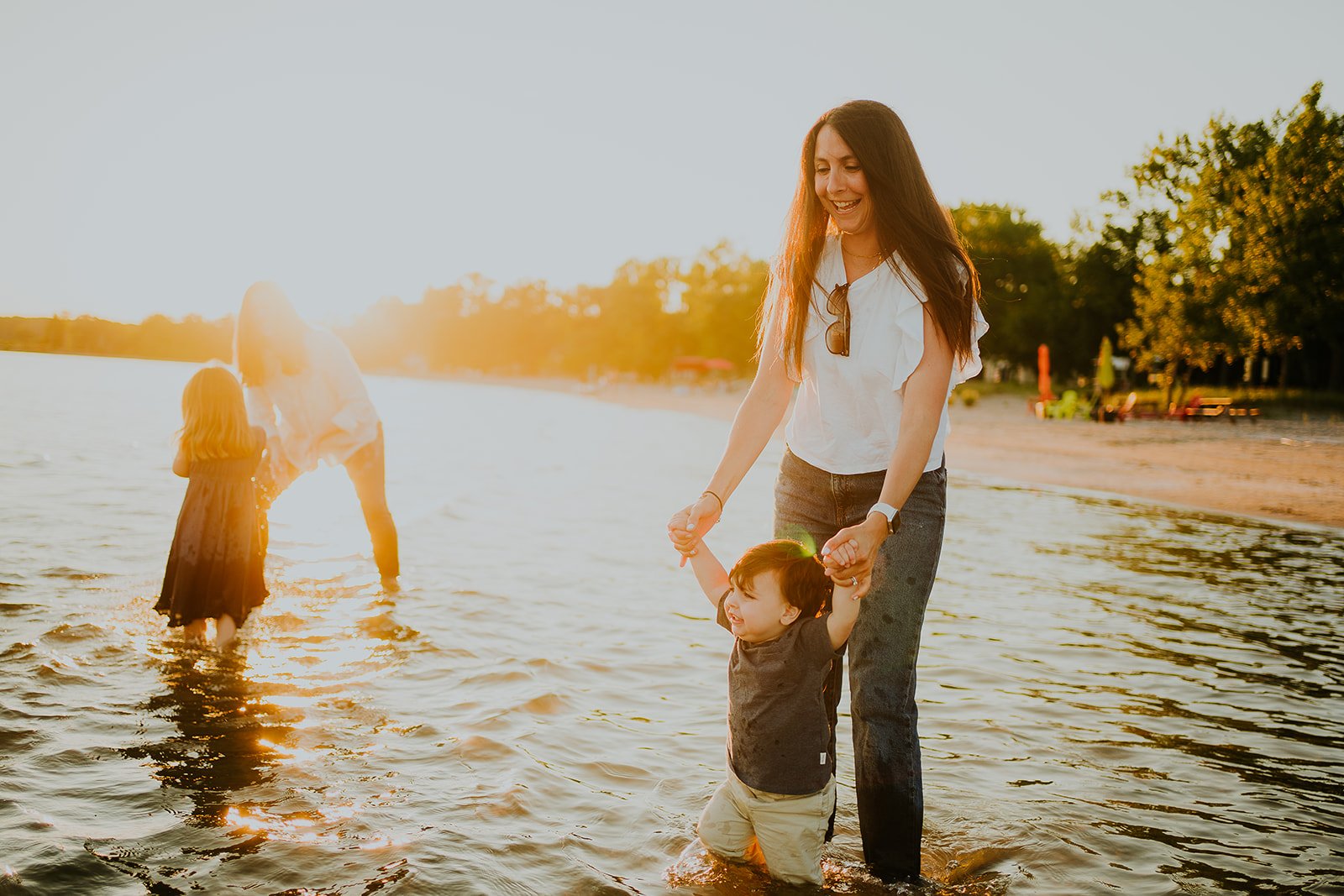 Sunset Family Session in Sandbanks, PEC — Wryghte Photography