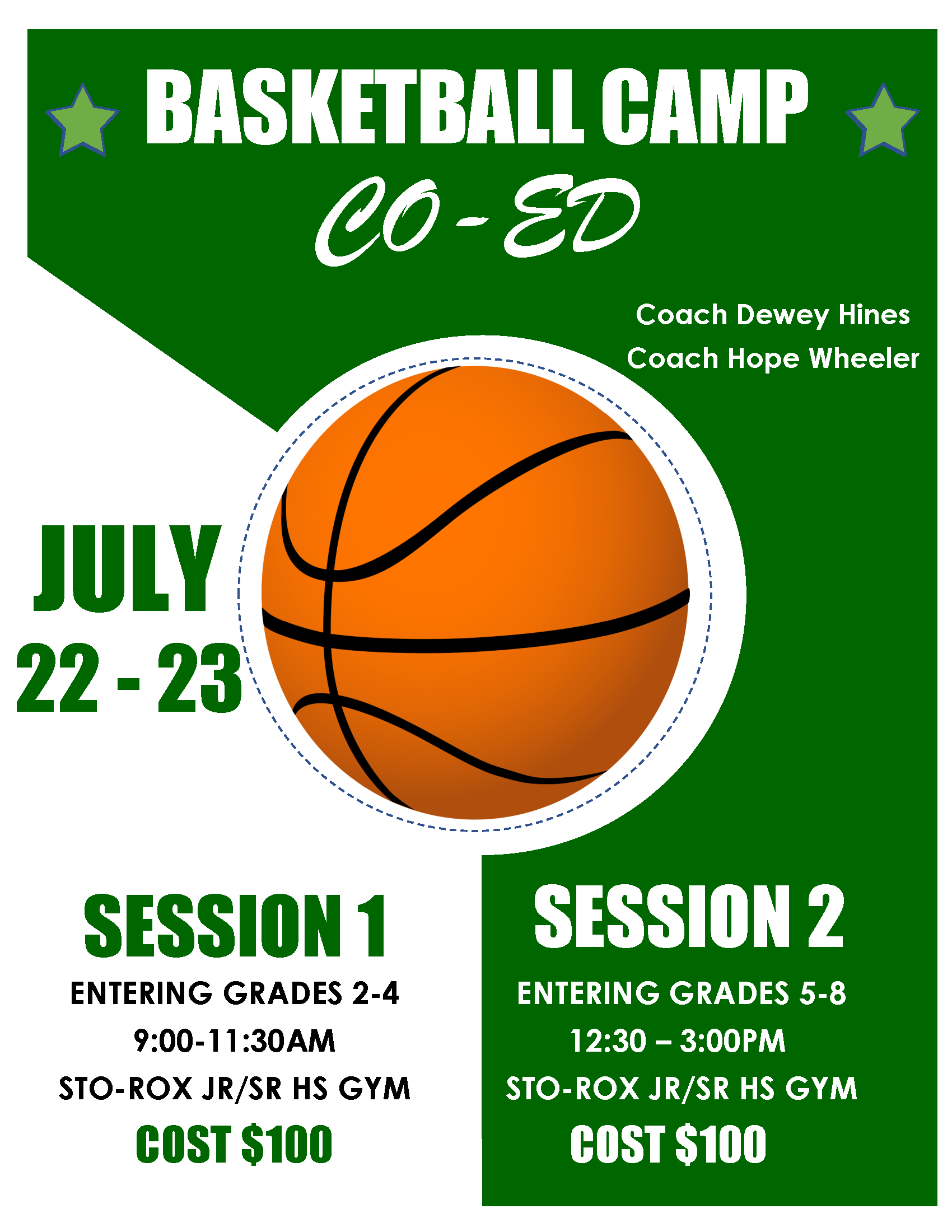 Basketball Camp for Future Sto-Rox Stars — Sto-Rox School District