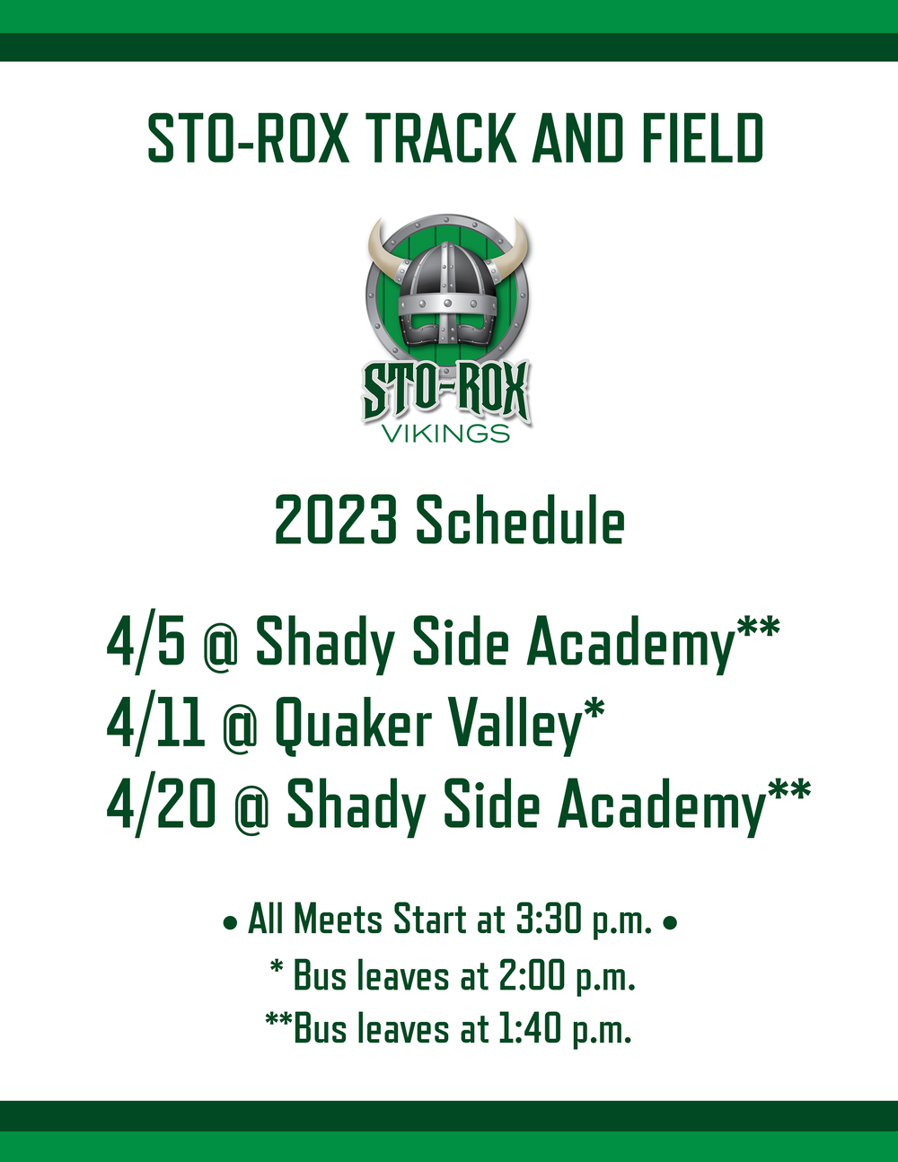 Track and Field — Sto-Rox School District