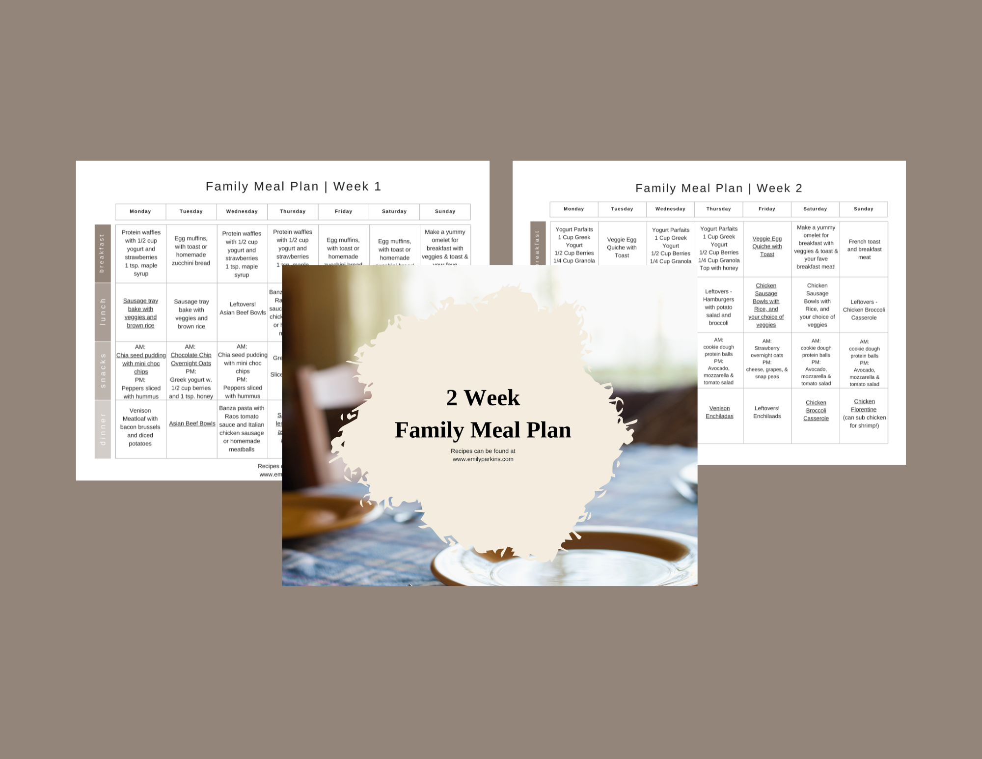 Meal Plan | 2 Week Family Meal Plan with Recipes | Family meal Plan ...