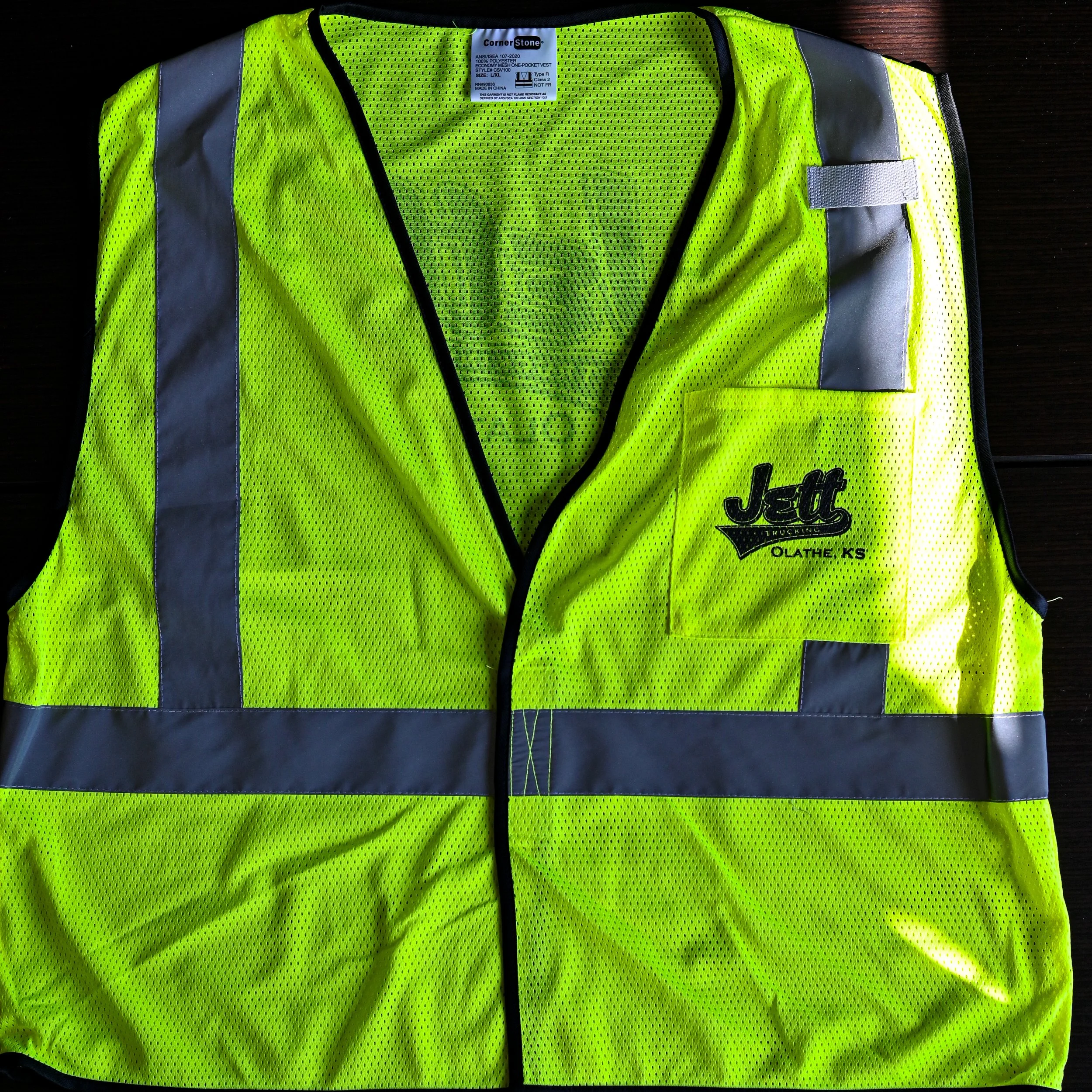 Jett Safety Vest — Jett Trucking of Olathe, KS