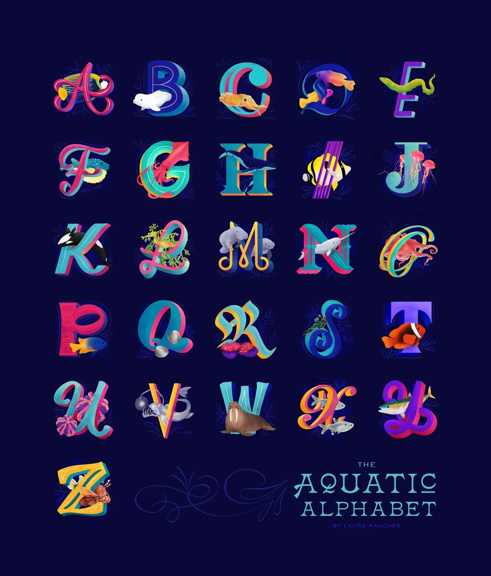 Aquatic Alphabet — Laura Kaucher