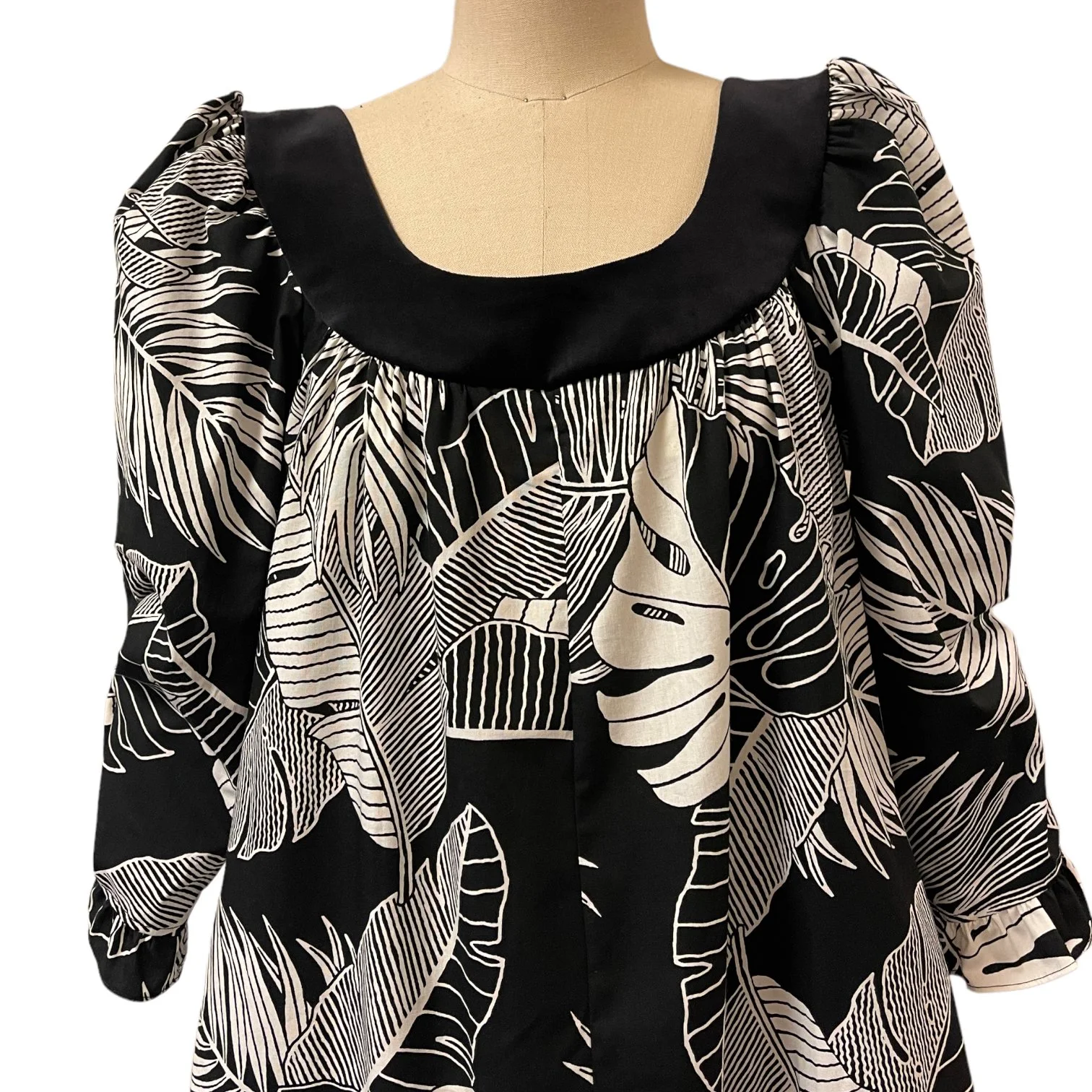 Black Lace Top Red Ohia Lefua Hawaiian Flower Muumuu Dress — Princess ...