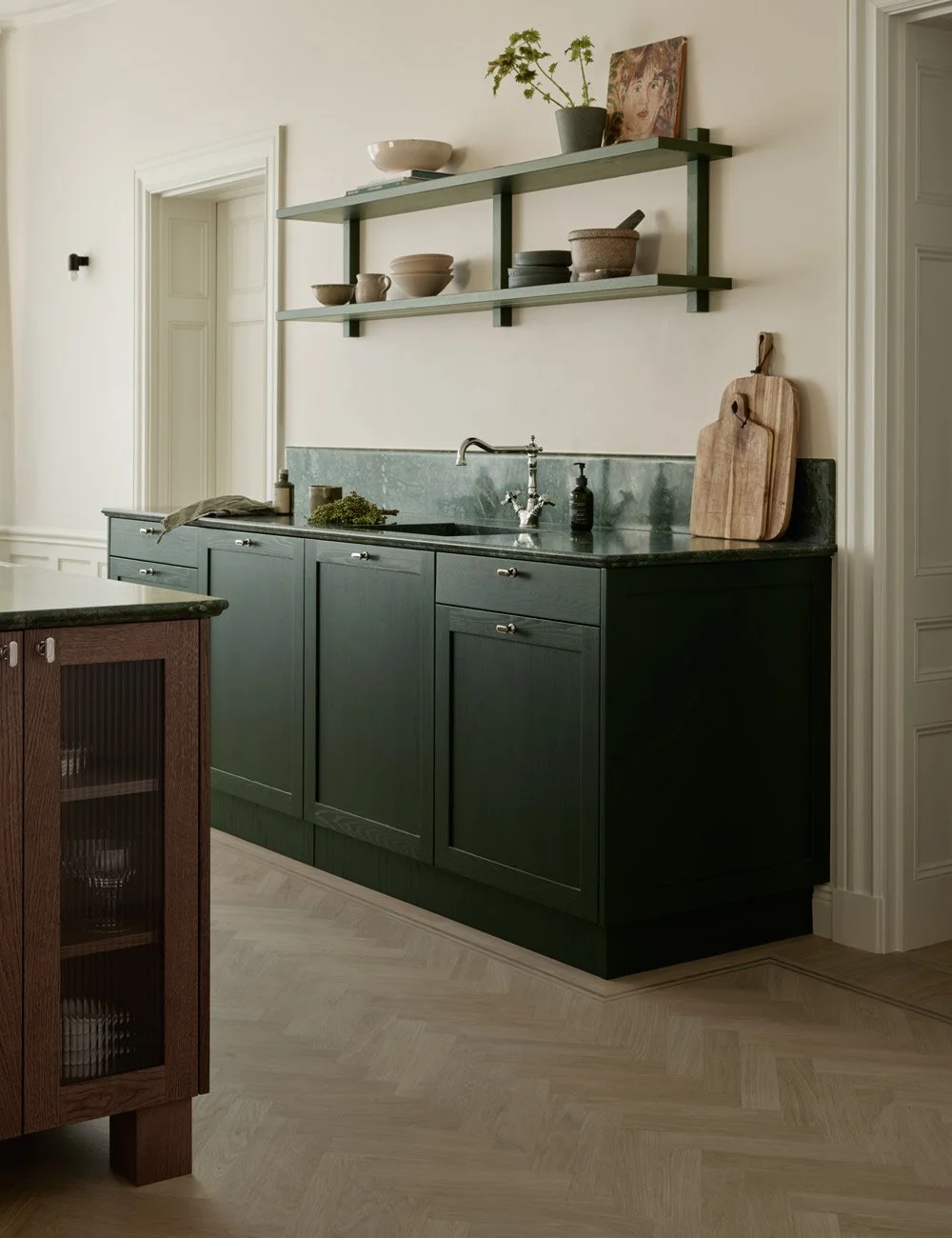 Hand-painted green Shaker kitchen — Nordiska Kök