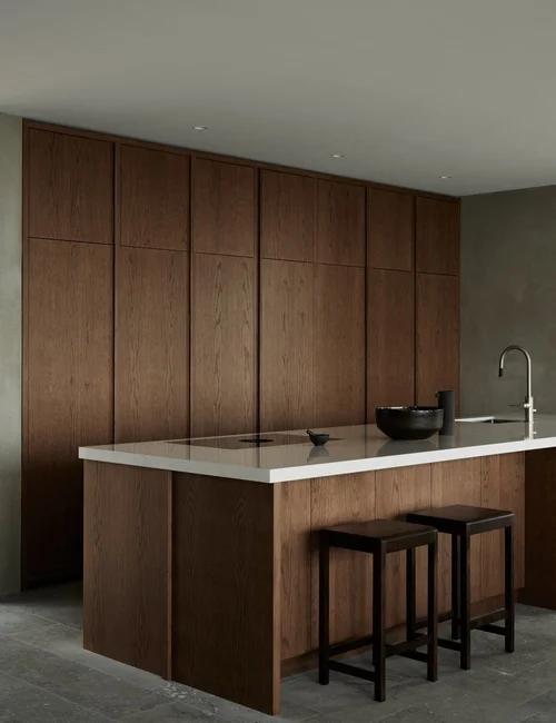 Dark wooden kitchen in the architect-designed villa — Nordiska Kök
