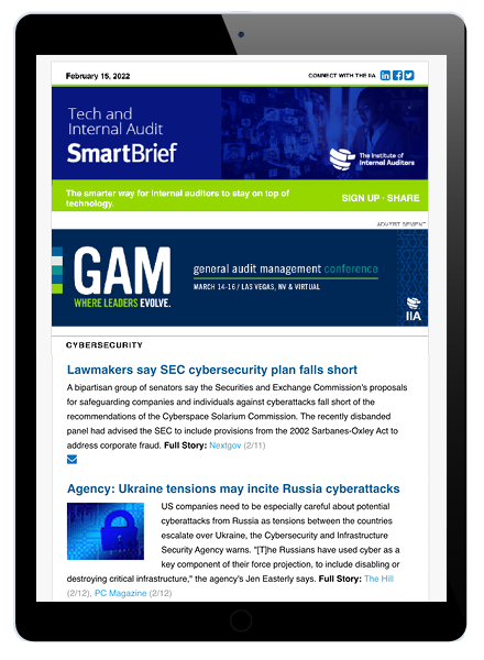 IIA SmartBrief — The IIA Media and Event Opportunities