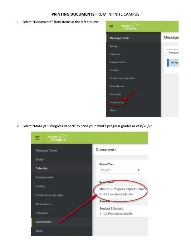 Mid-Q1 Progress Report — Ewa Makai Middle School