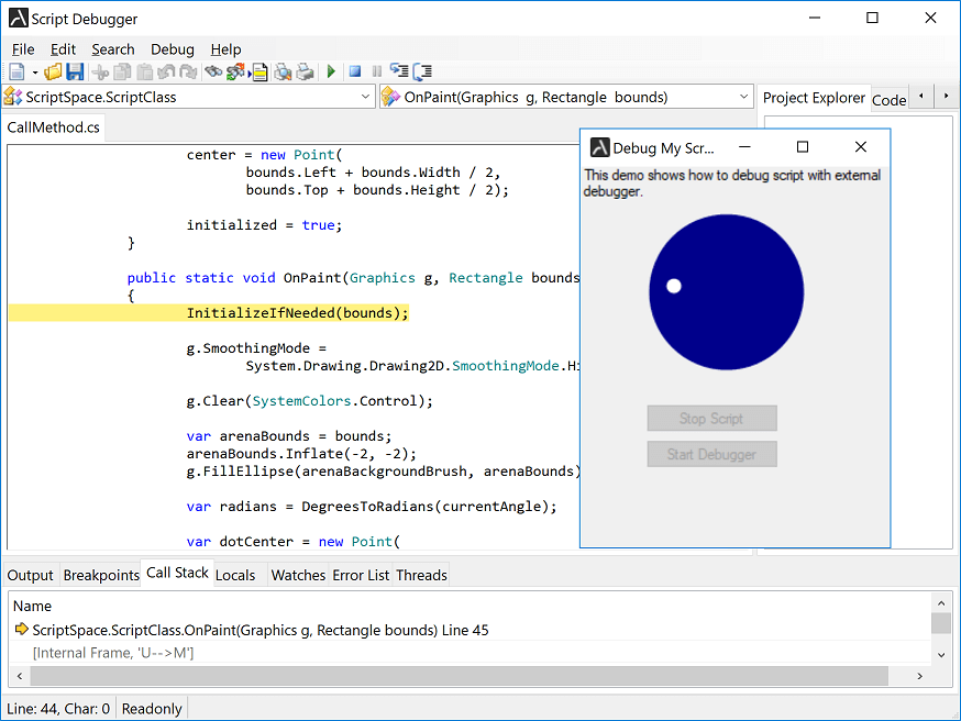 Known issues of .NET script executing and debugging — AlterNET Software