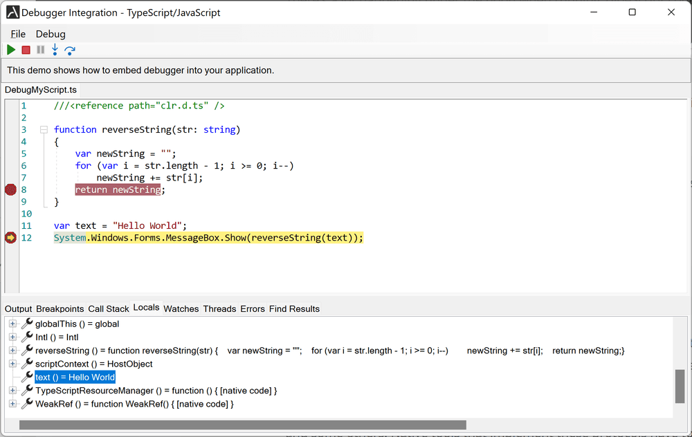 Choosing Scripting and Debugging engine for your .NET application — AlterNET Software