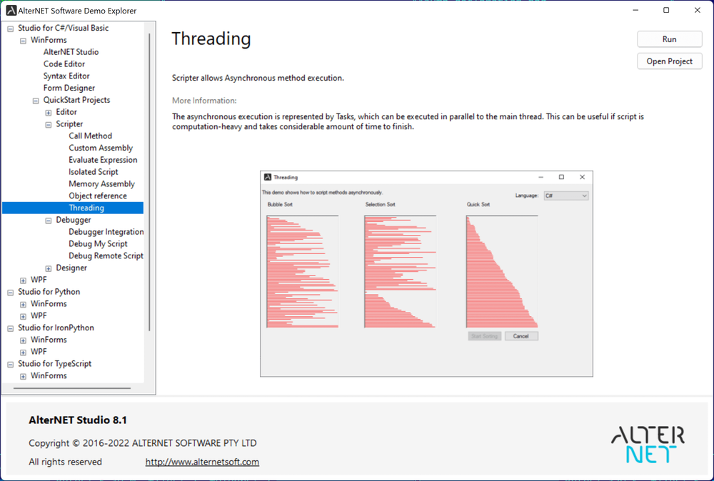 Demos — AlterNET Software