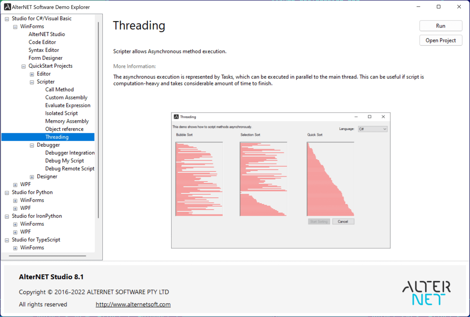 Demos — AlterNET Software