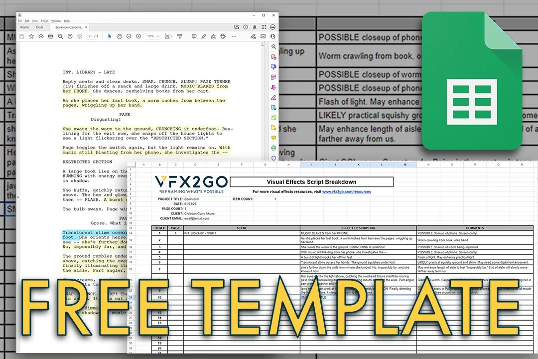 VFX SCRIPT BREAKDOWN FORM|FREE TEMPLATE — VFX2GO