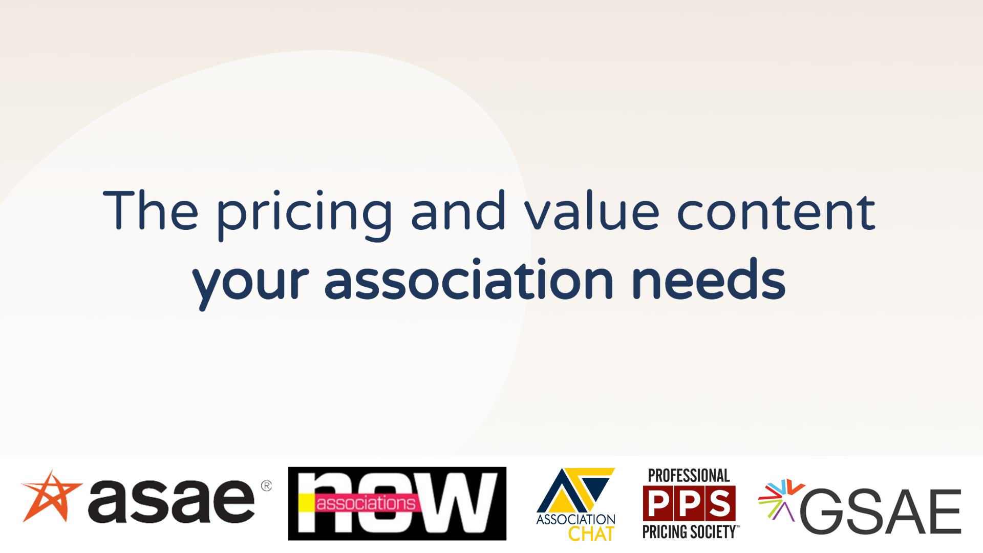 Value Quantification — Pricing for Associations