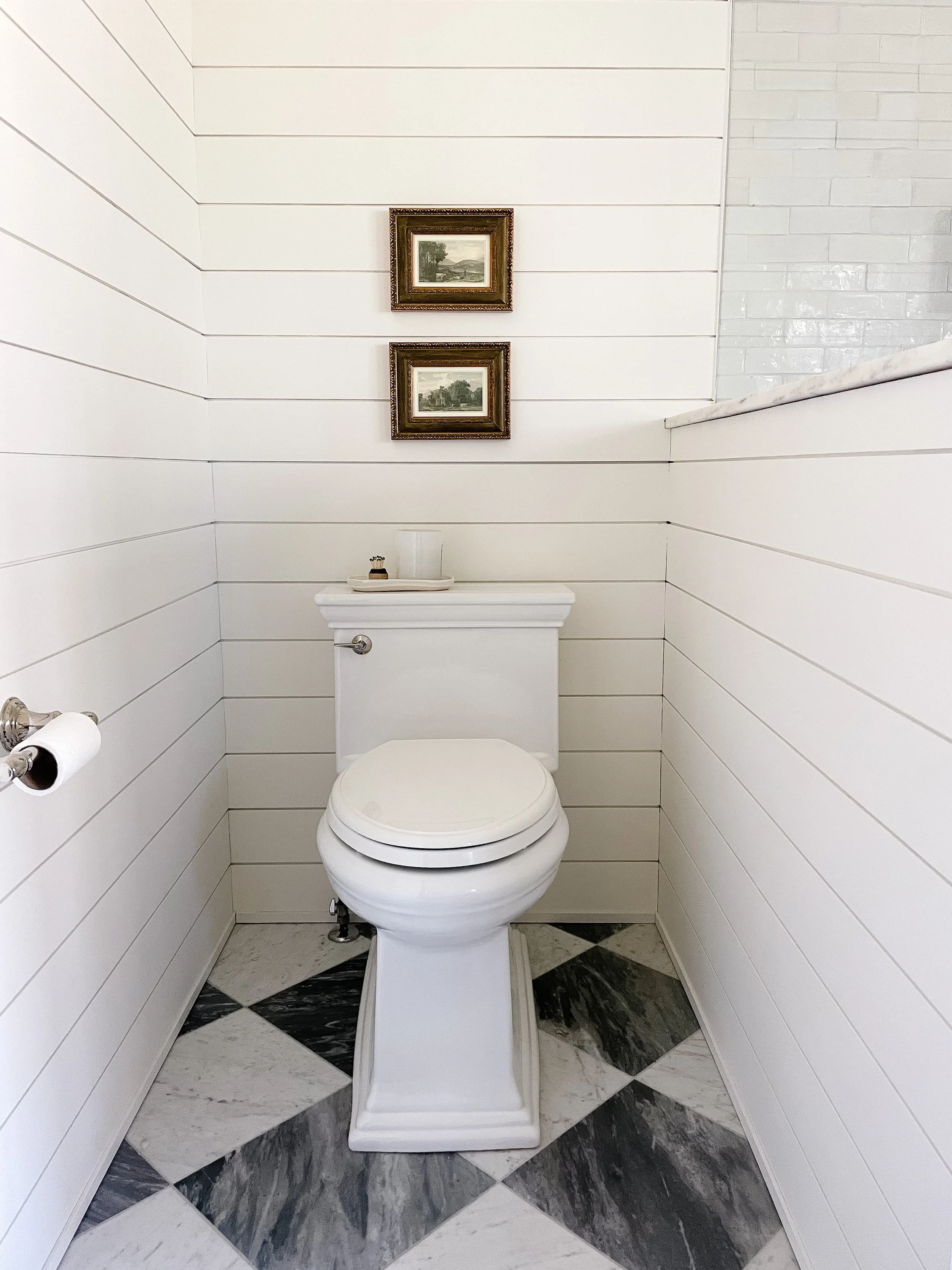 All the Details on Our Marble Checkerboard Floors | We're the Whites