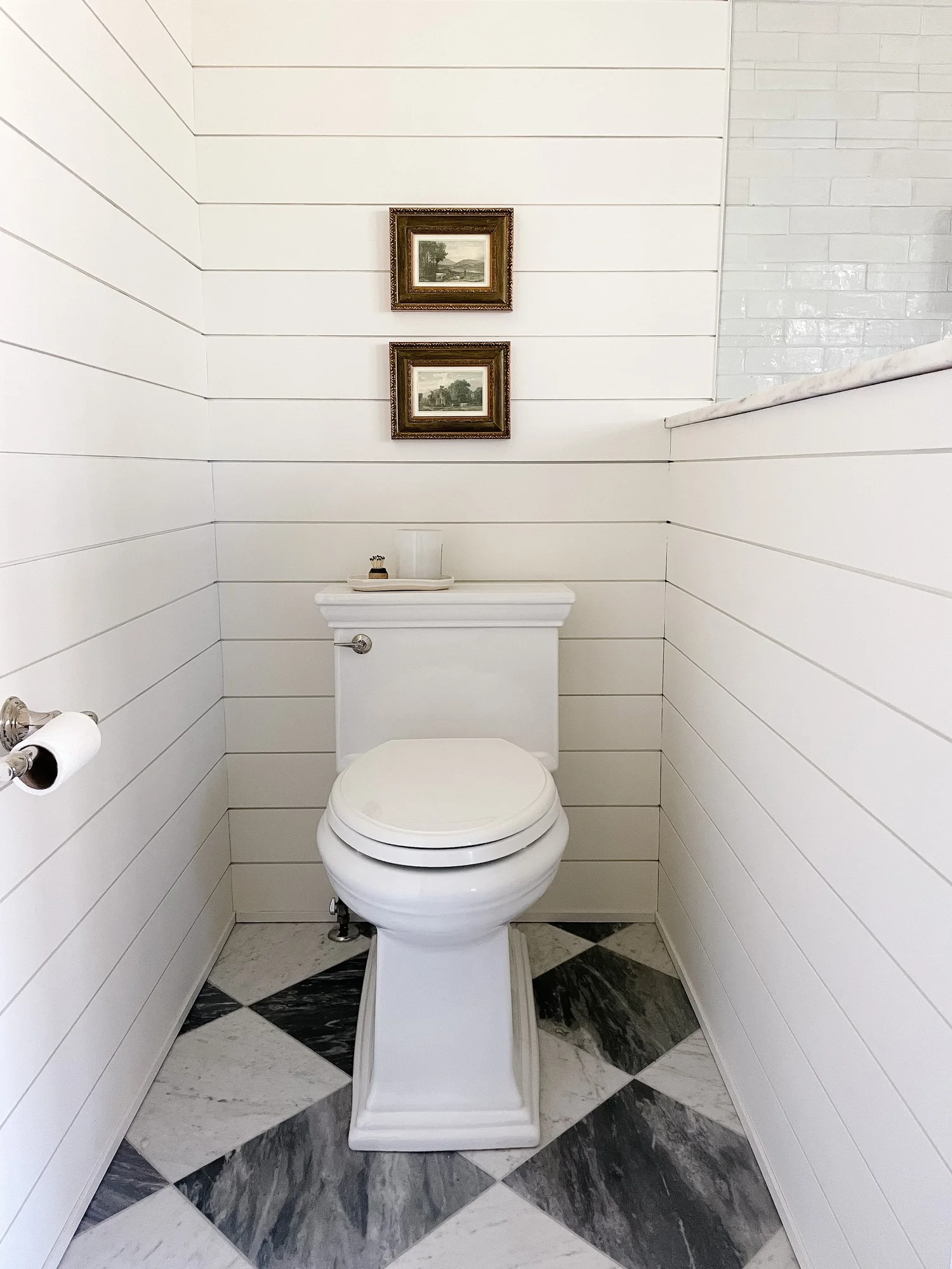 All the Details on Our Marble Checkerboard Floors | We're the Whites