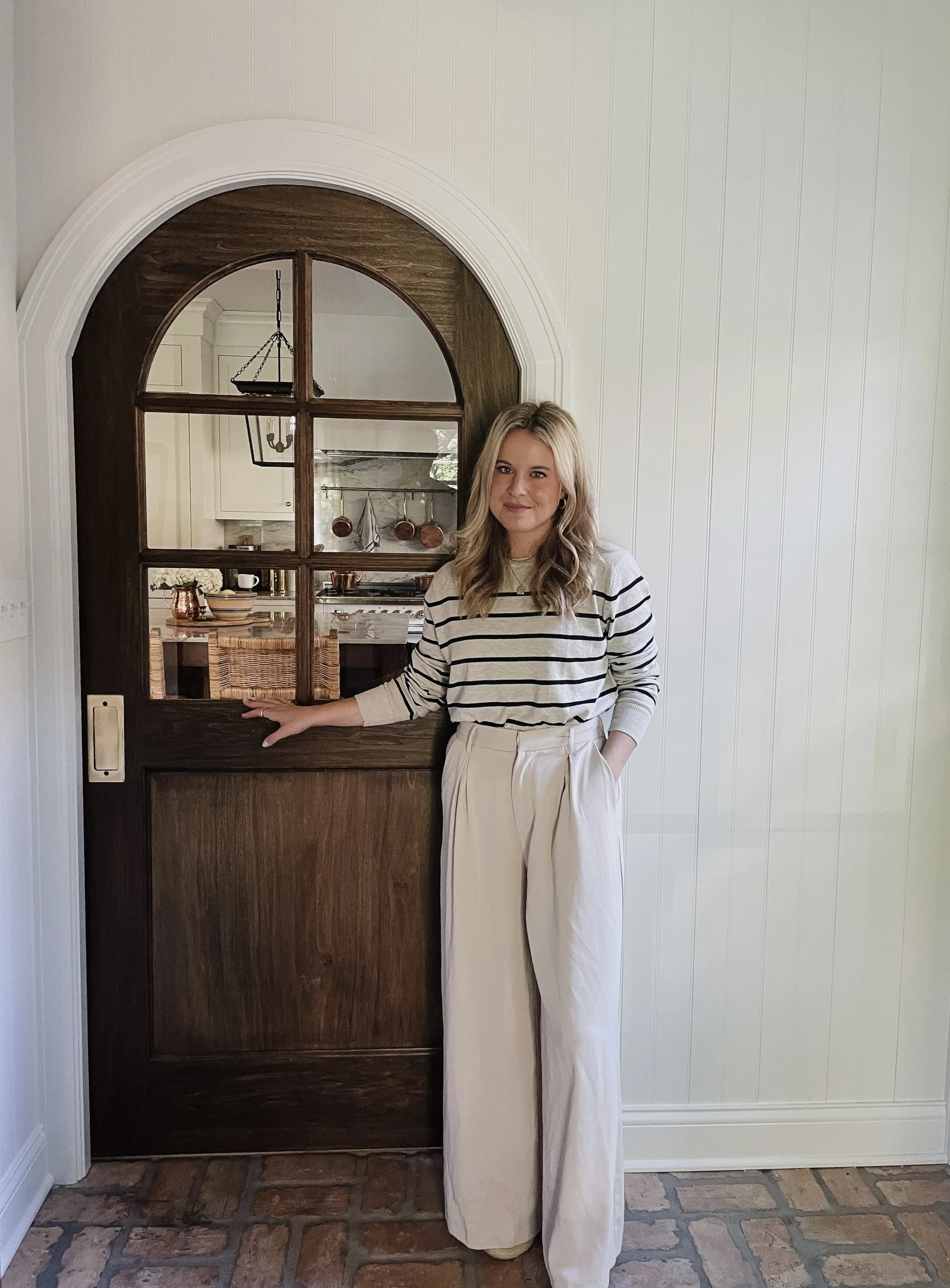 All The Details on Our (Faux) Arched Pocket Door | We're the Whites