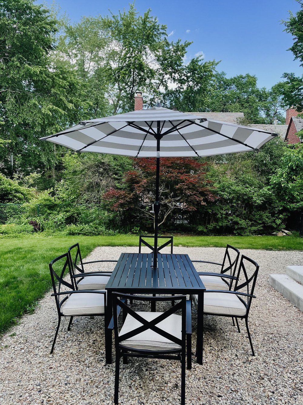 Striped Outdoor Umbrellas | We're the Whites