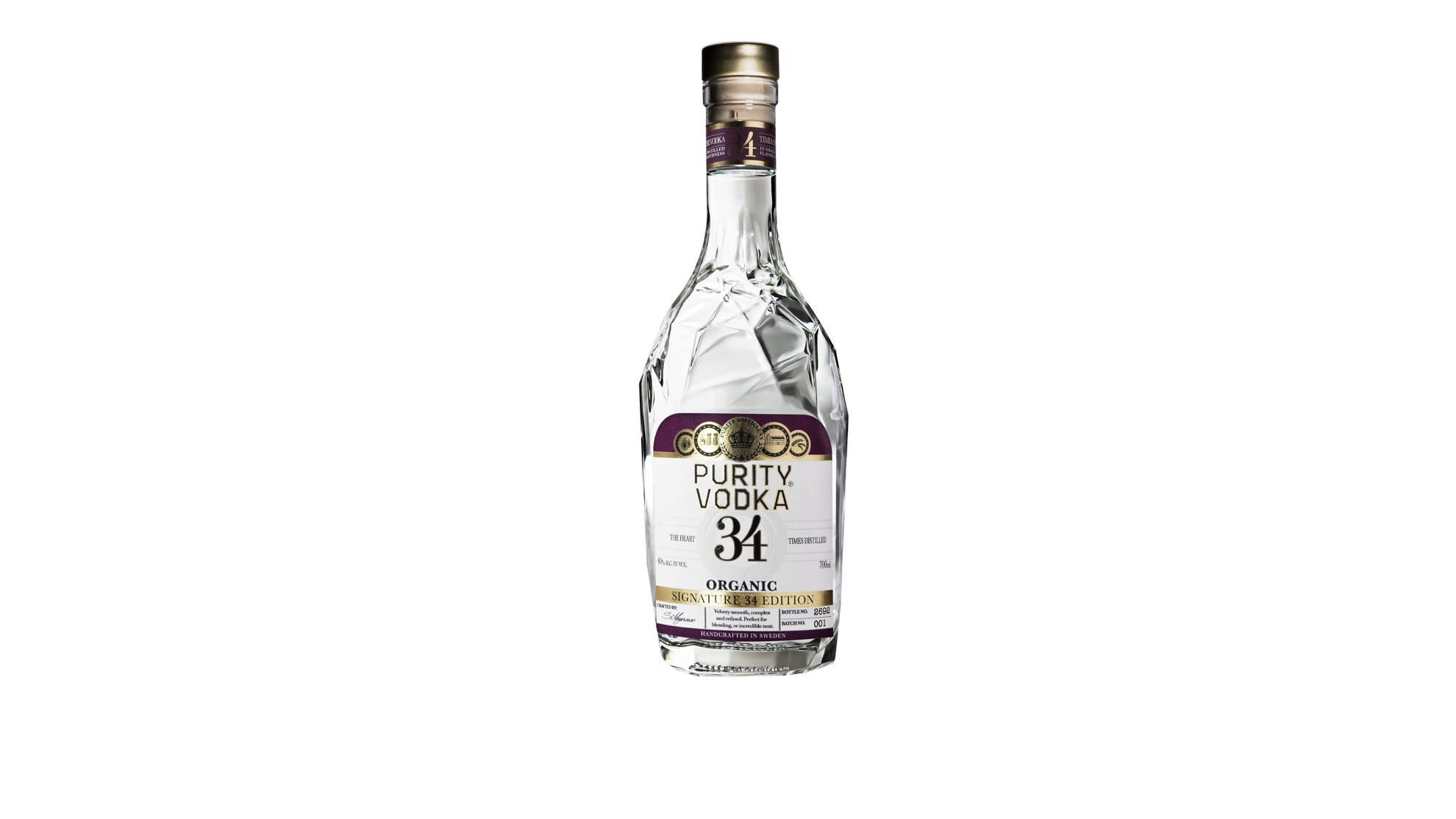 Signature 34 Edition Organic Vodka | Purity Distillery
