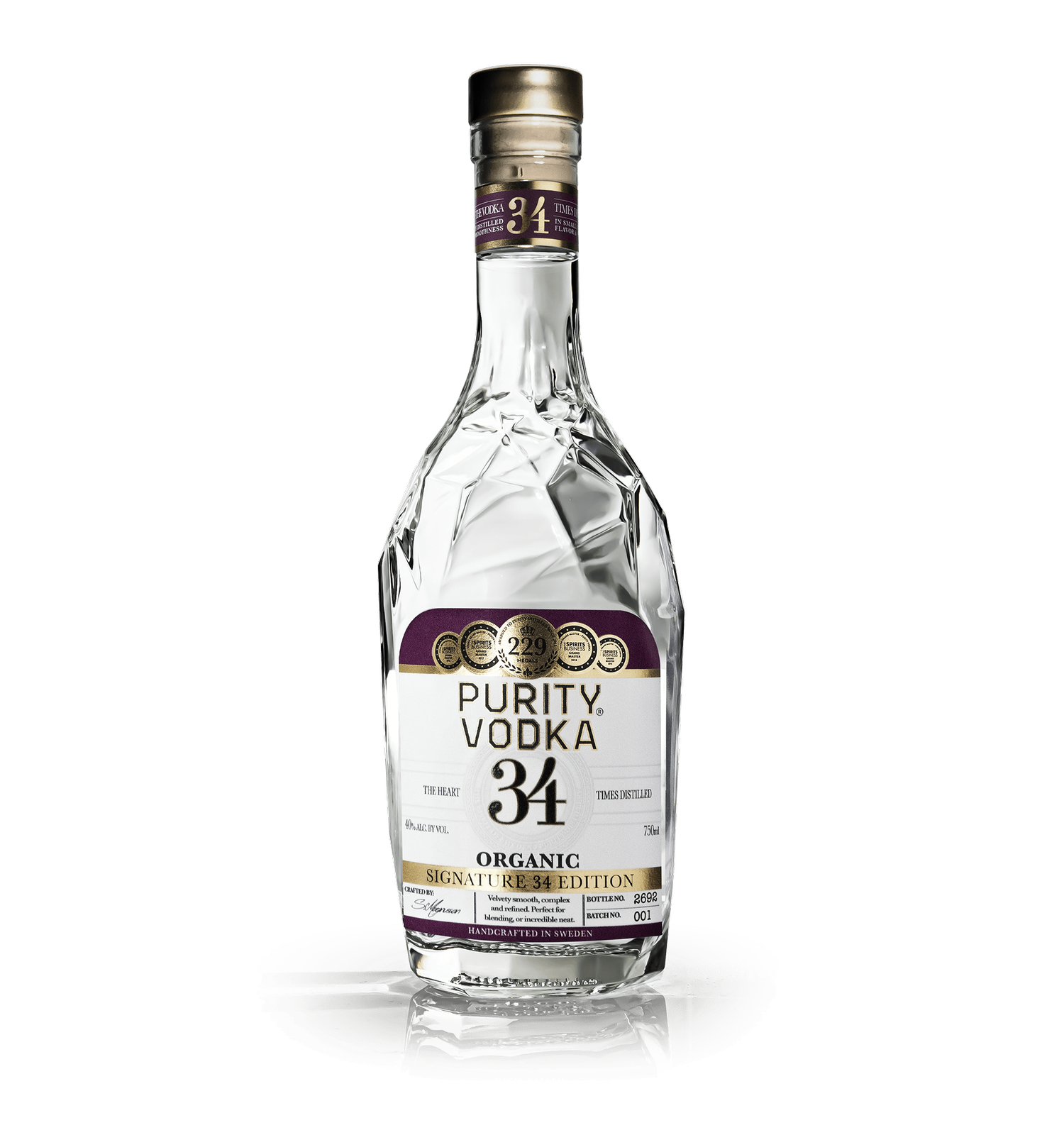 Purity Signature 34 Edition Organic Vodka | Purity Organic Vodka & Gin