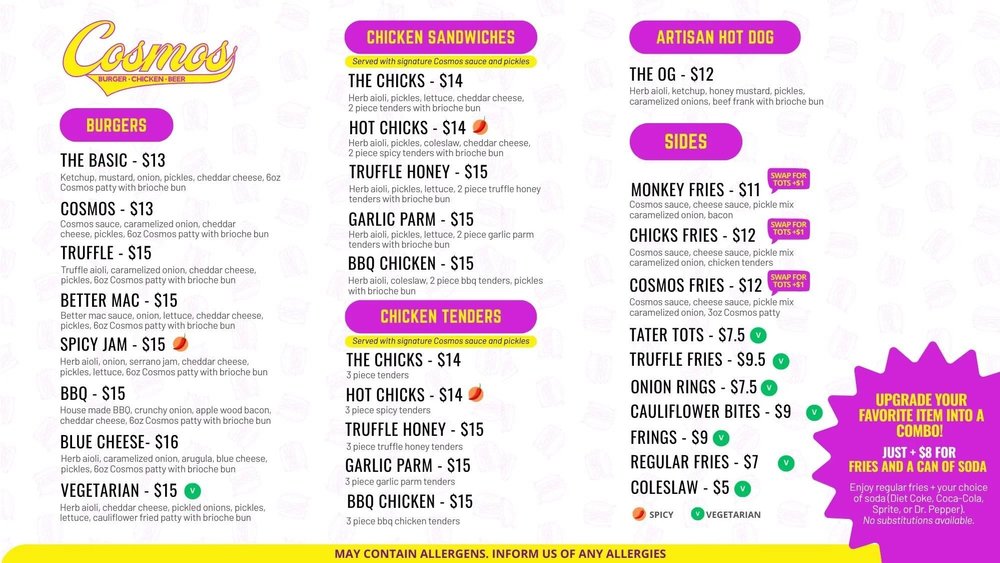 Cosmos Burgers — The Windmill Food Hall