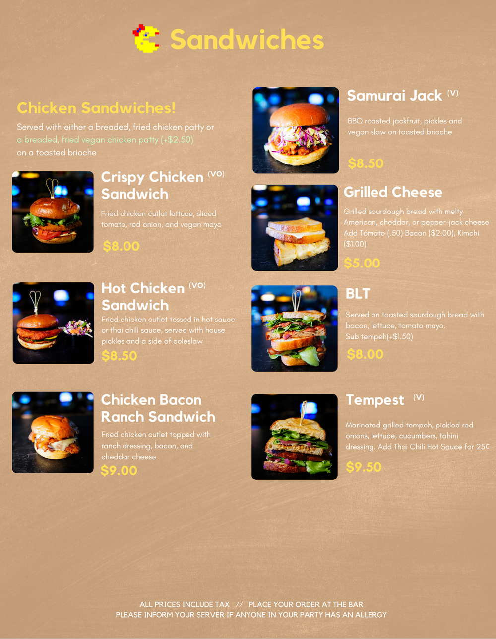Menu — The Quarters