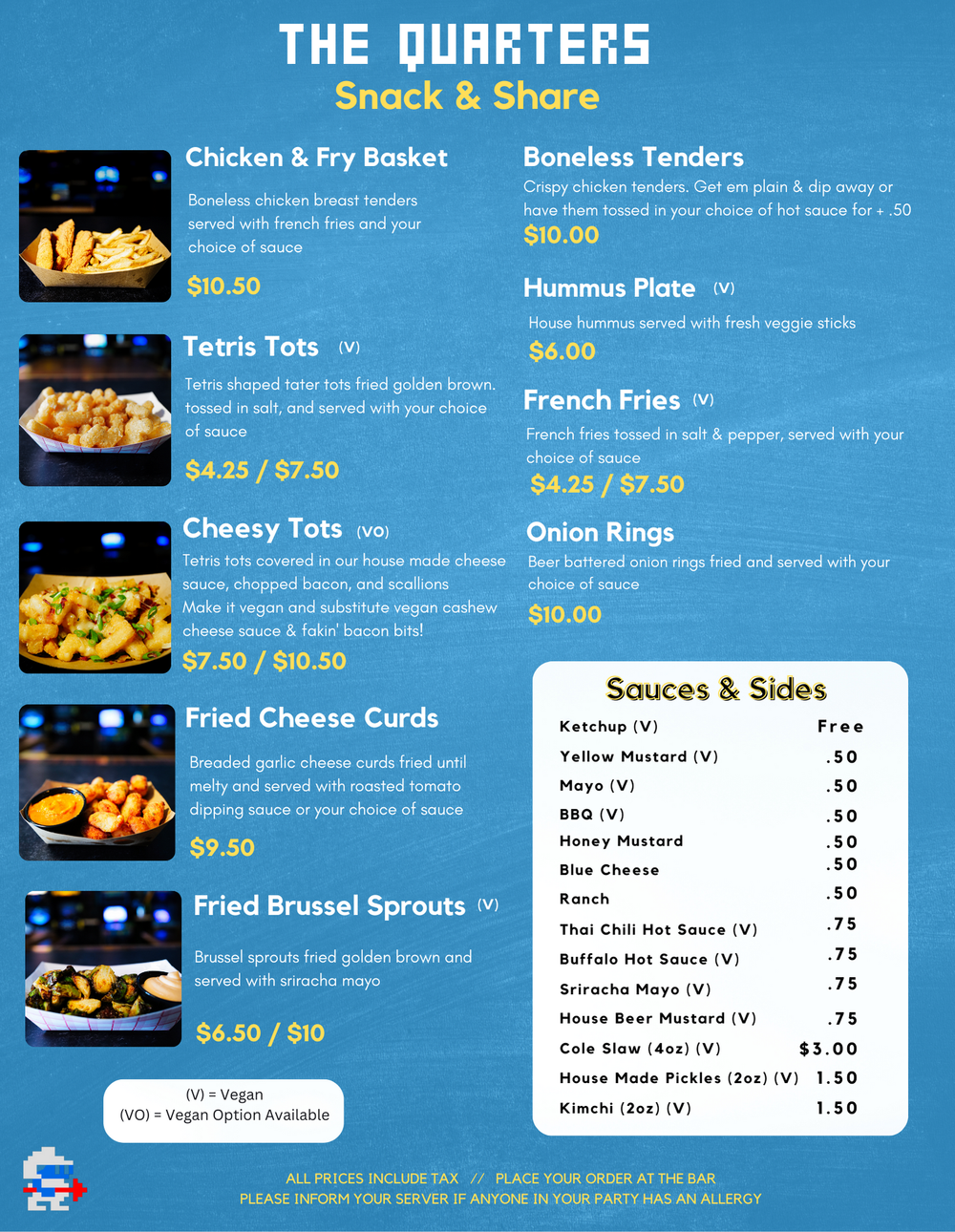 Menu — The Quarters
