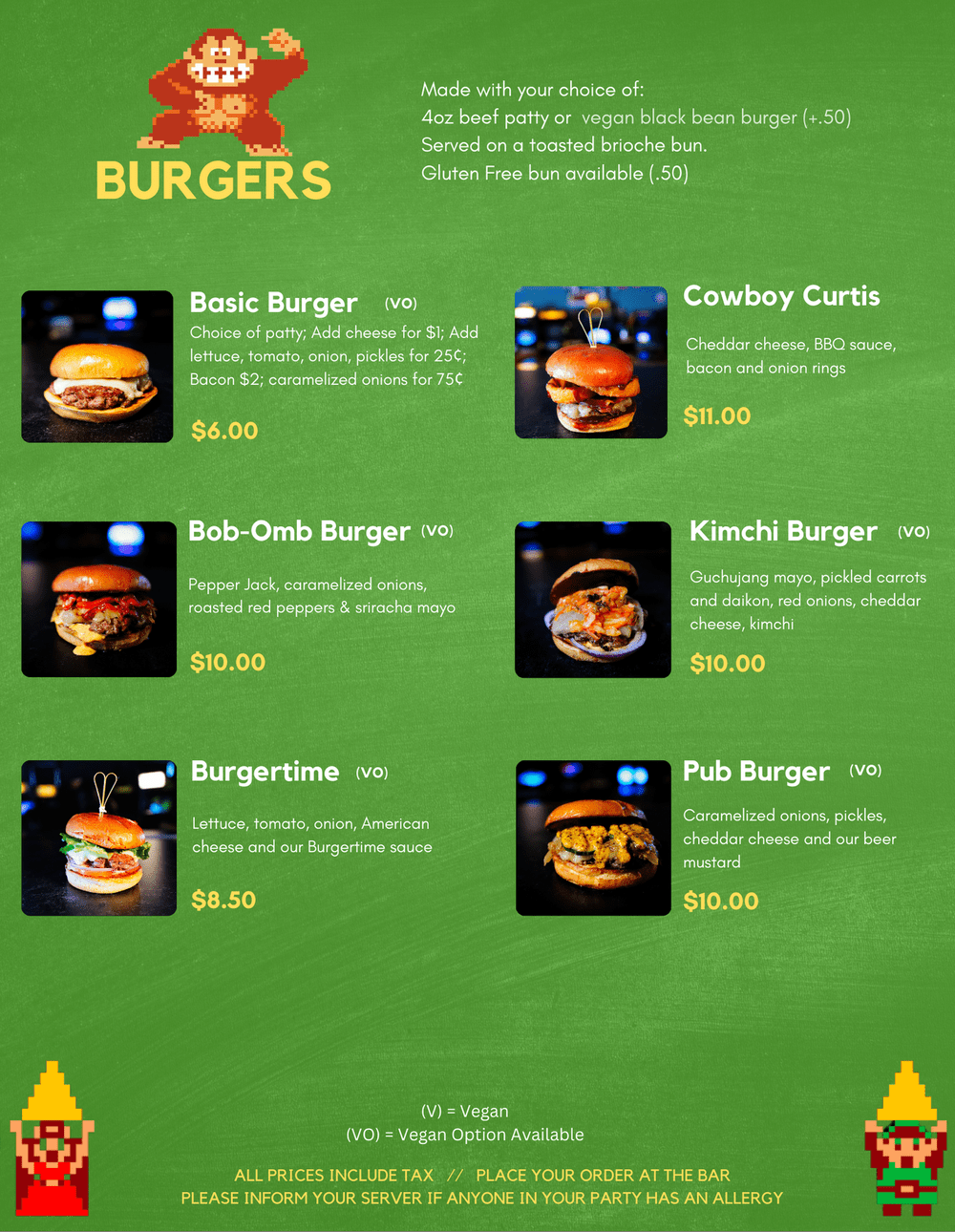 Menu — The Quarters