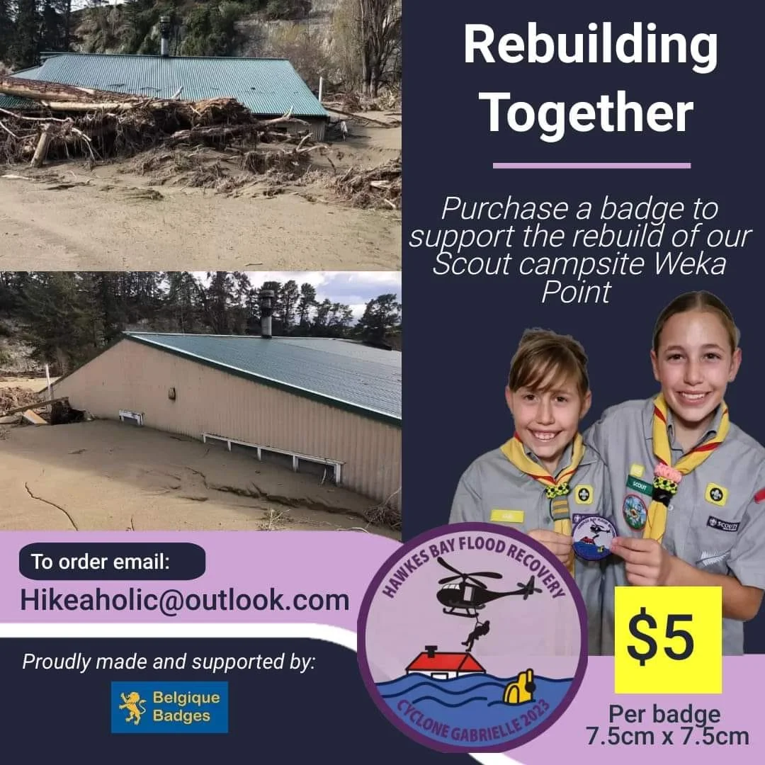 Hawkes Bay Flood Recovery badge — Belgique Badges