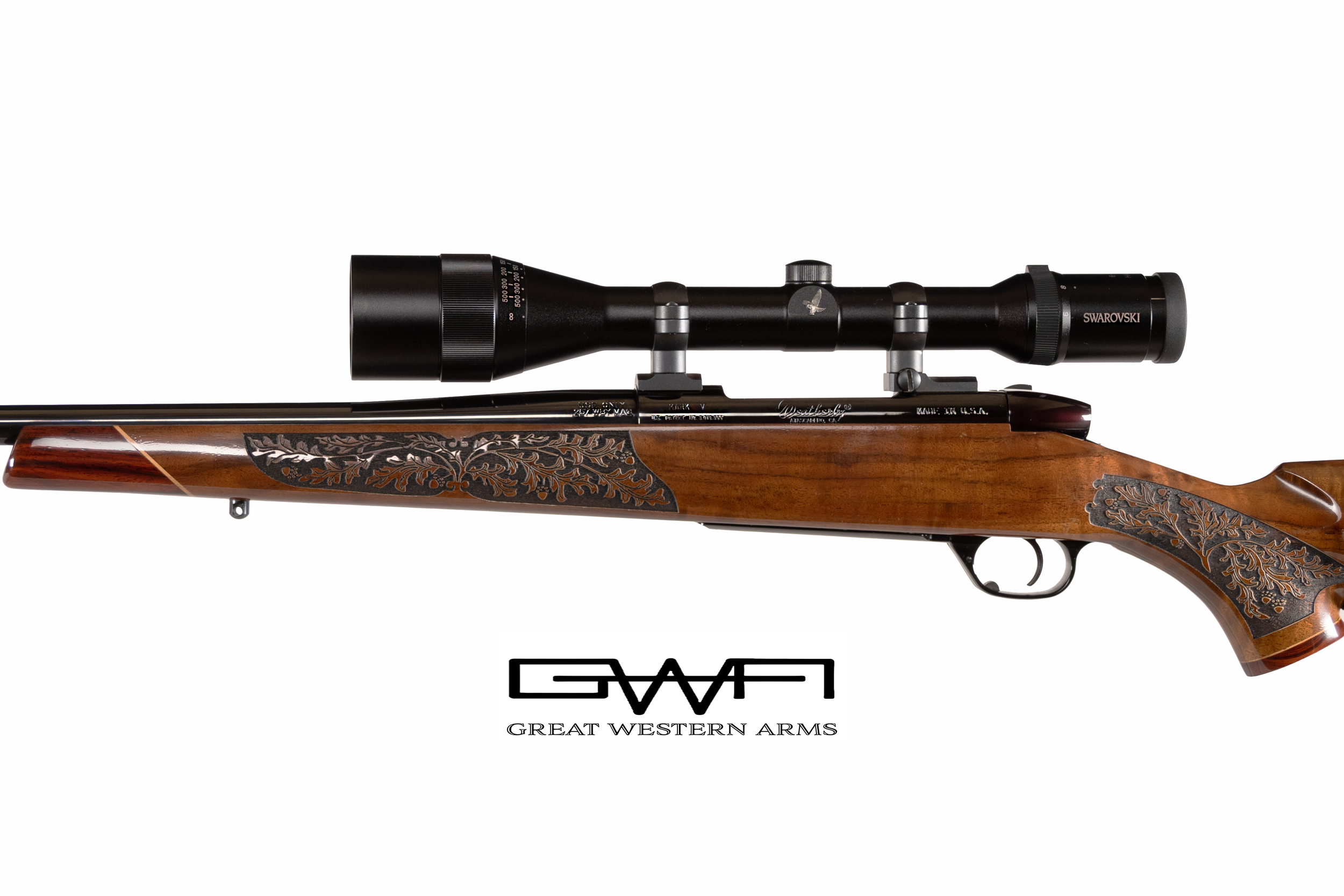 Weatherby Lazermark Deluxe Mark V Bolt Action Rifle w/ Swarovski Optic ...