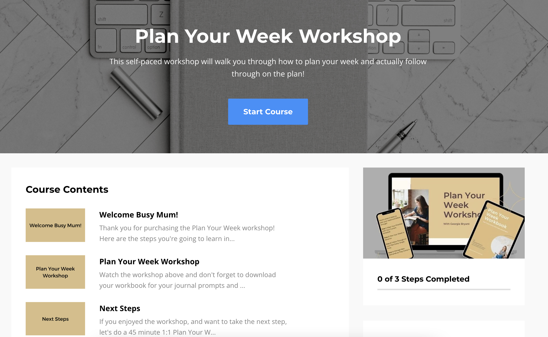 Plan Your Week Workshop - Georgie Bryant — Georgie Bryant Coaching
