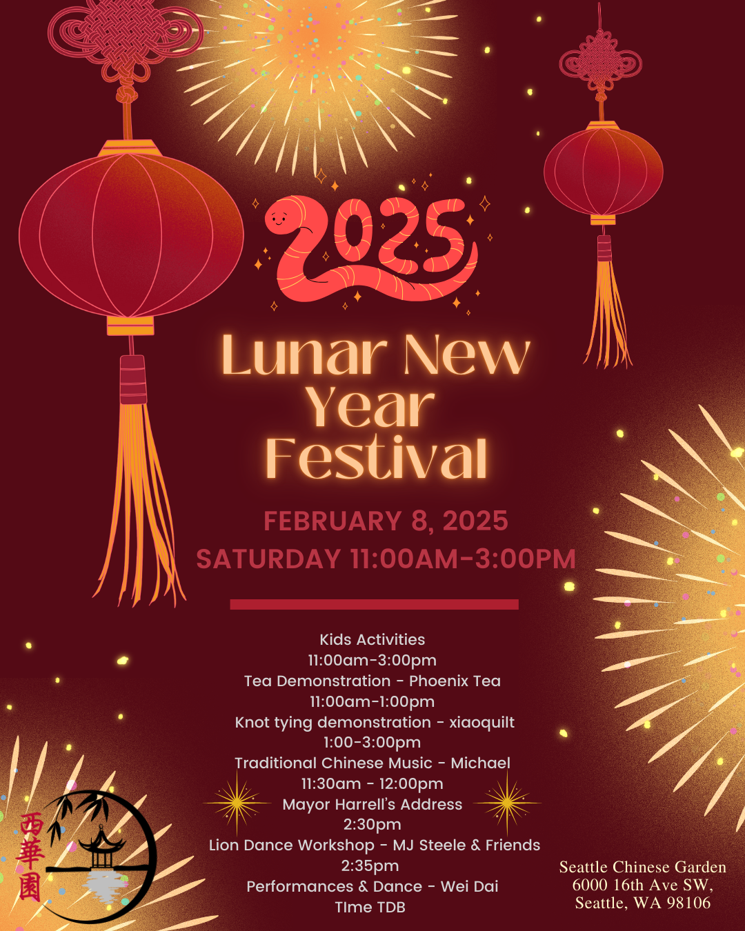 Lunar New Year 2025 Celebration | Seattle Chinese Garden
