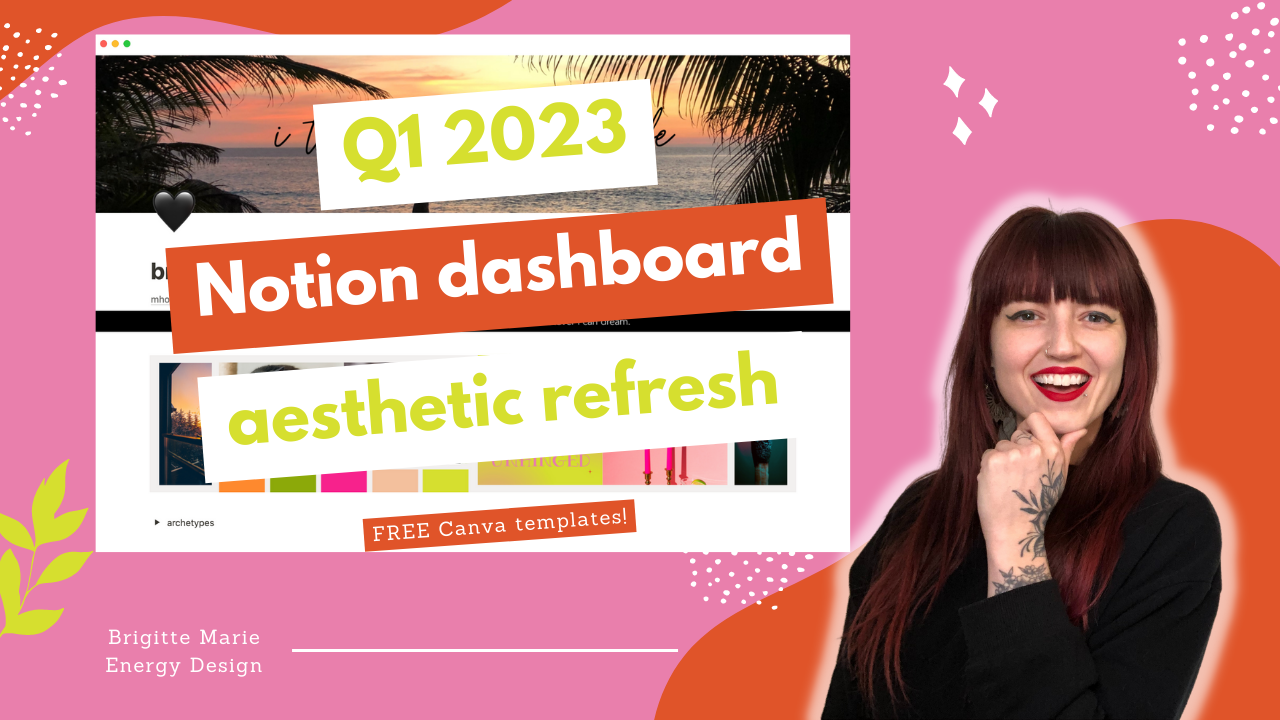 notion aesthetic reset & FREE canva templates — Brigitte Marie Energy ...