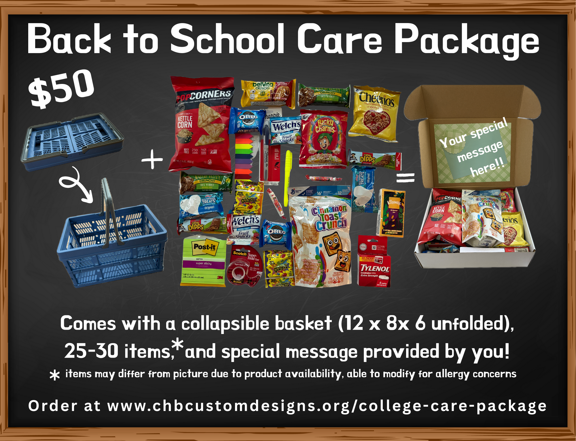 College Care Package — CHB Custom Designs