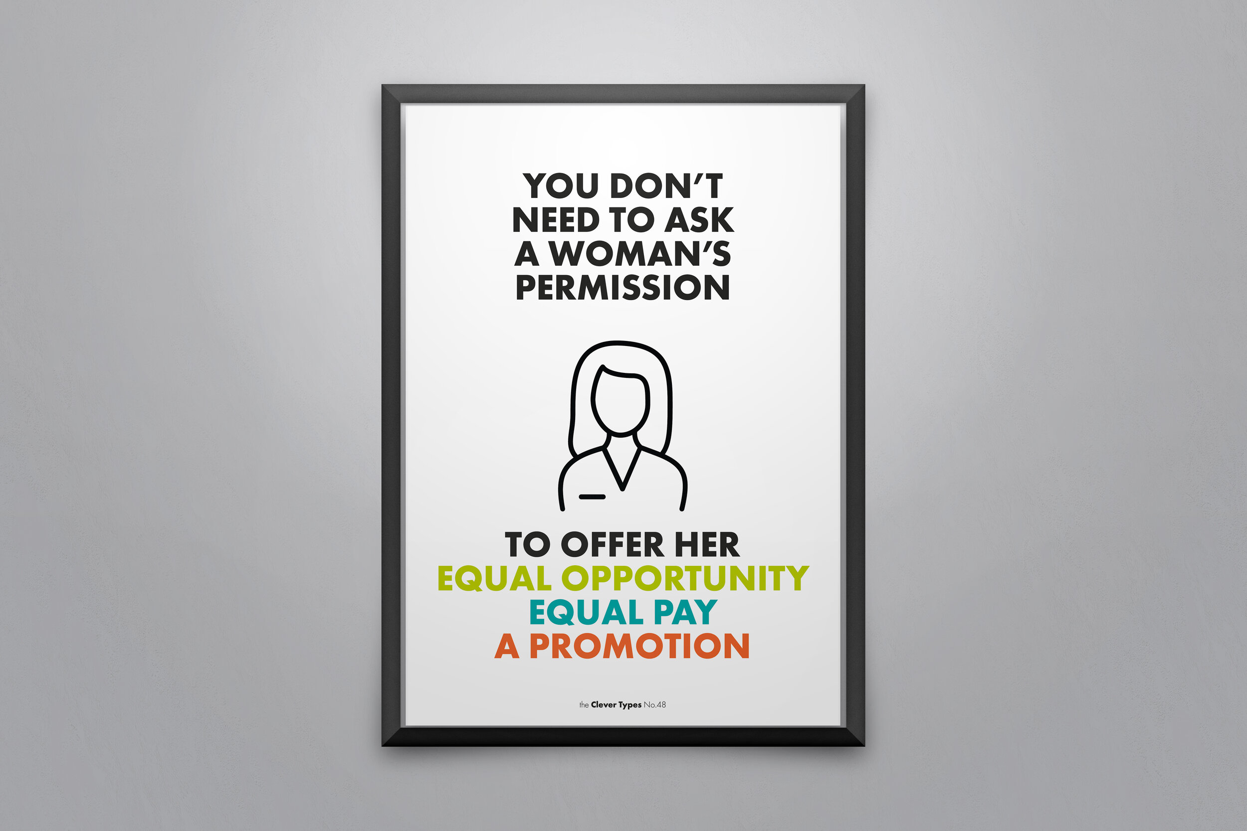 No. 1 'No. Is a complete sentence' artwork — the Clever Types